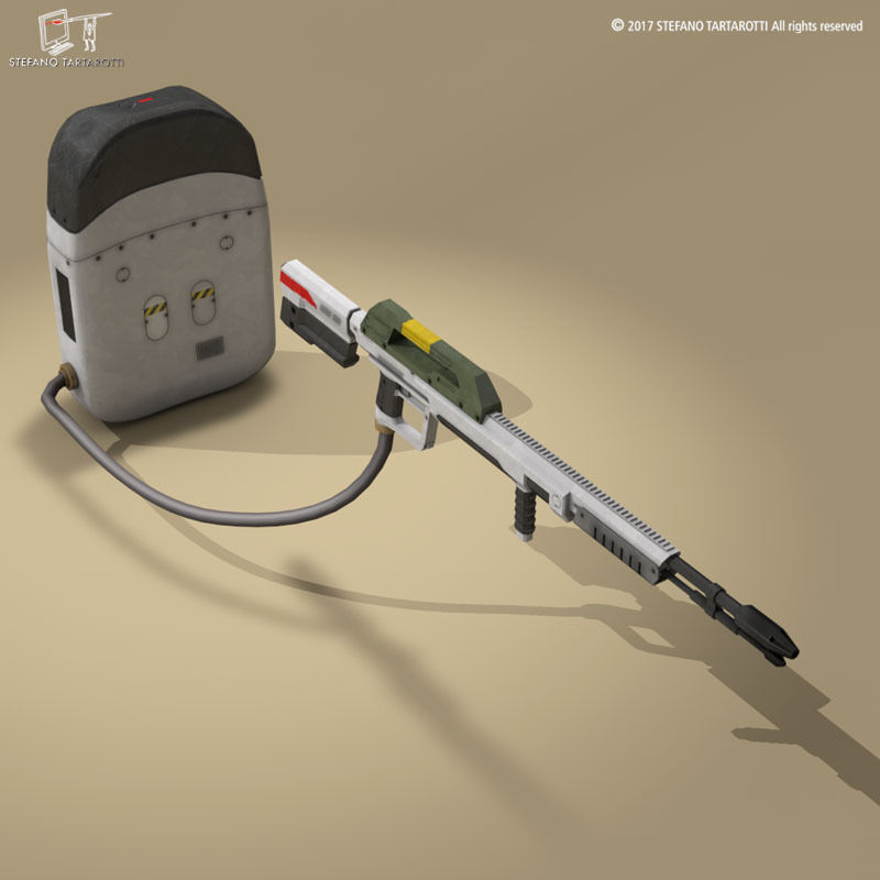 Sci-fi flamethrower 3D model | CGTrader
