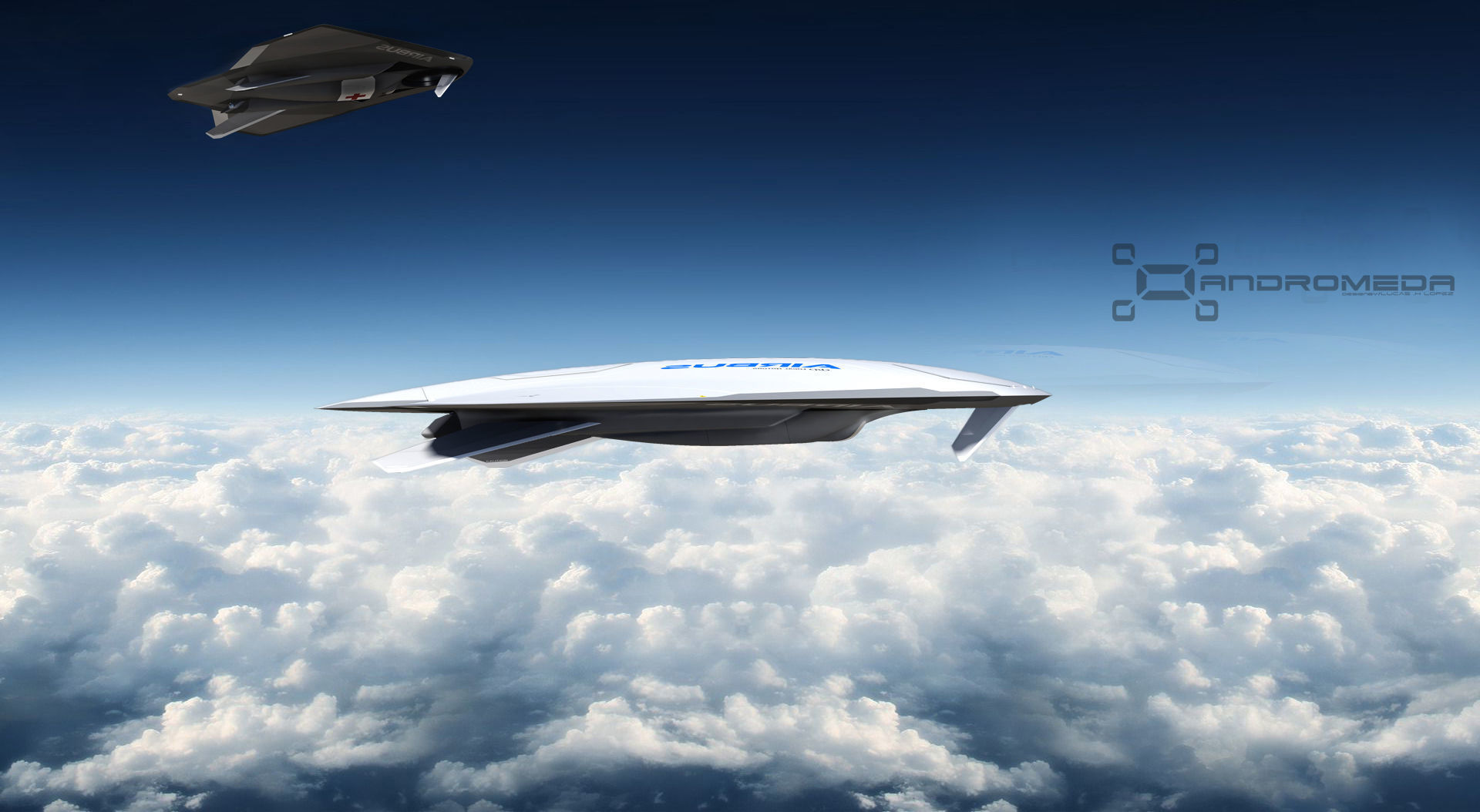 3D model ANDROMEDA AIRBUS DRONE VR / AR / low-poly | CGTrader