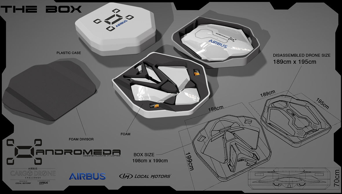 3D model ANDROMEDA AIRBUS DRONE VR / AR / low-poly | CGTrader