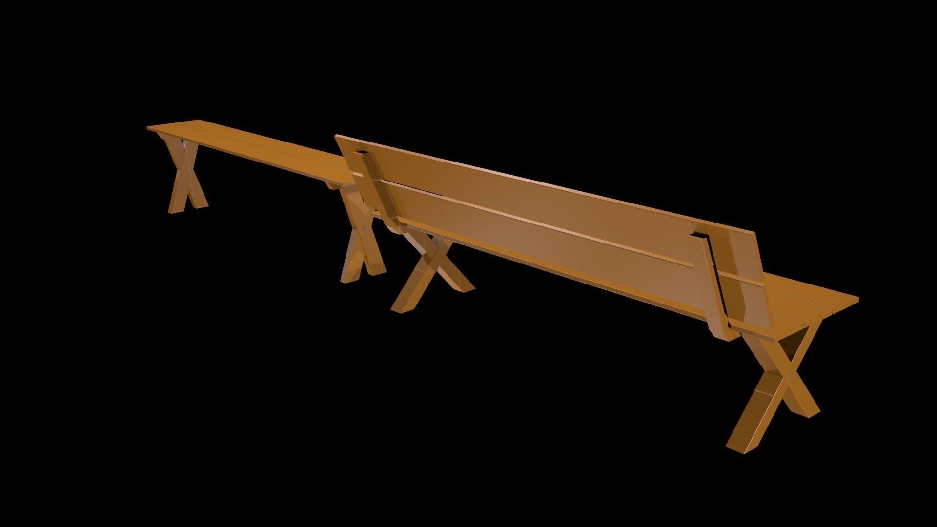 3D model Low poly benches VR / AR / low-poly | CGTrader