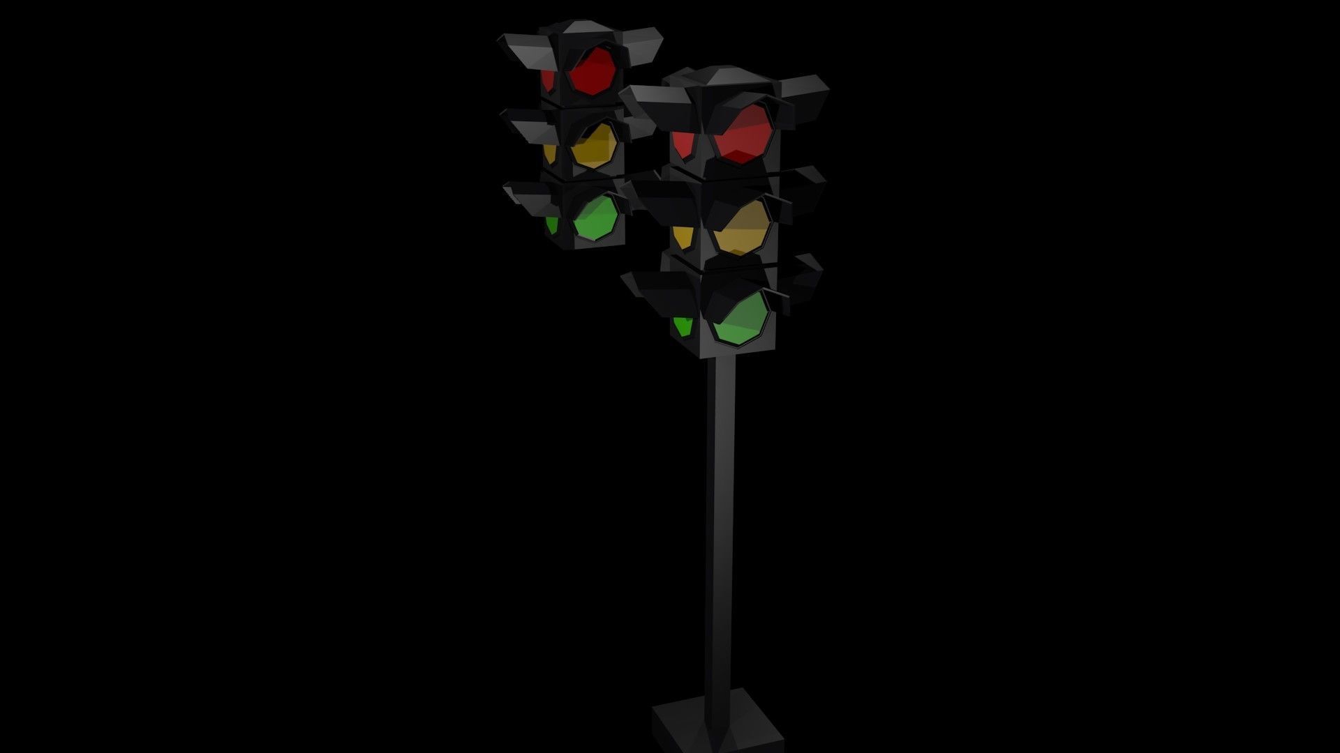 3D model Low poly traffic lights VR / AR / low-poly | CGTrader