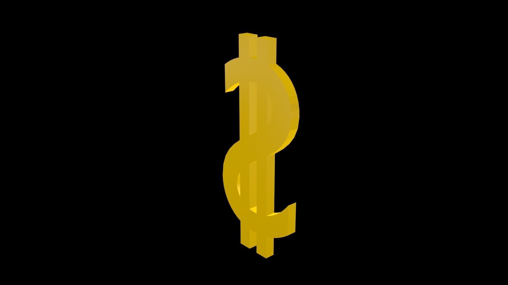 3D model Low poly dollar VR / AR / low-poly | CGTrader