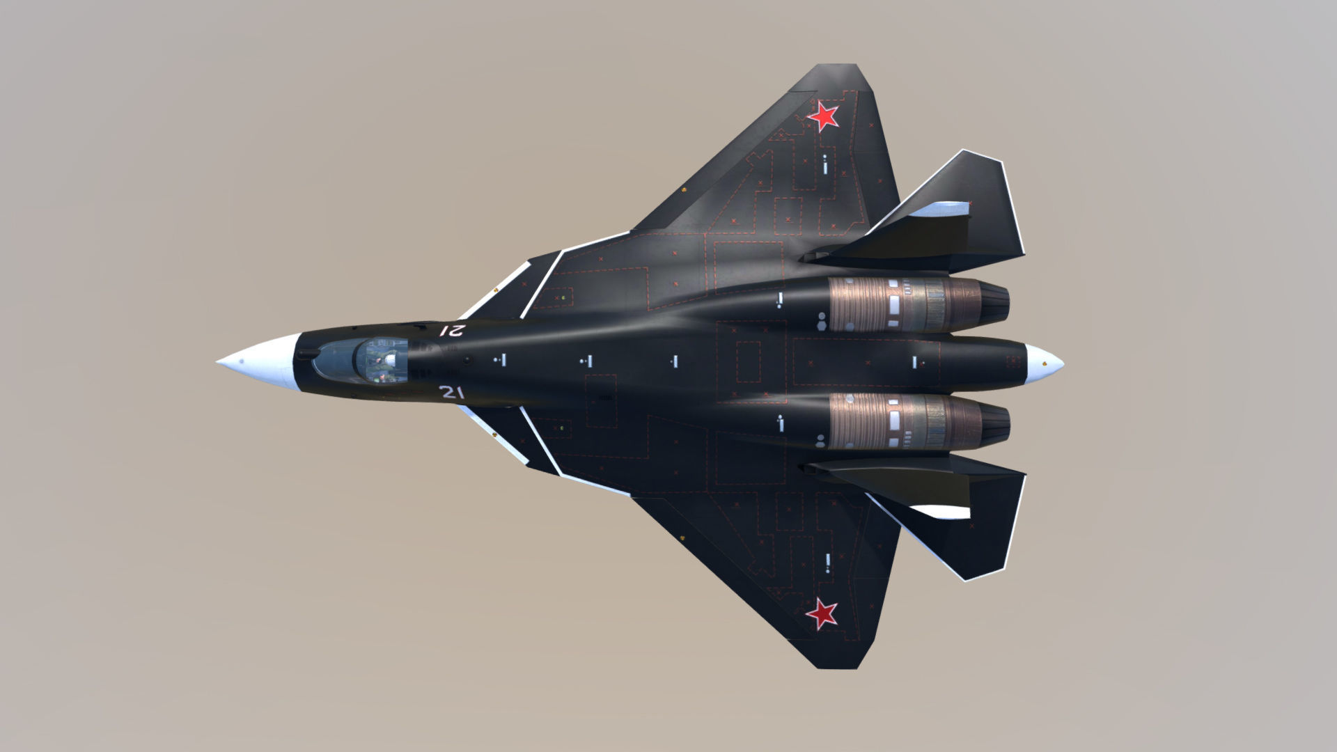 Aircraft SU-57 3D model | CGTrader