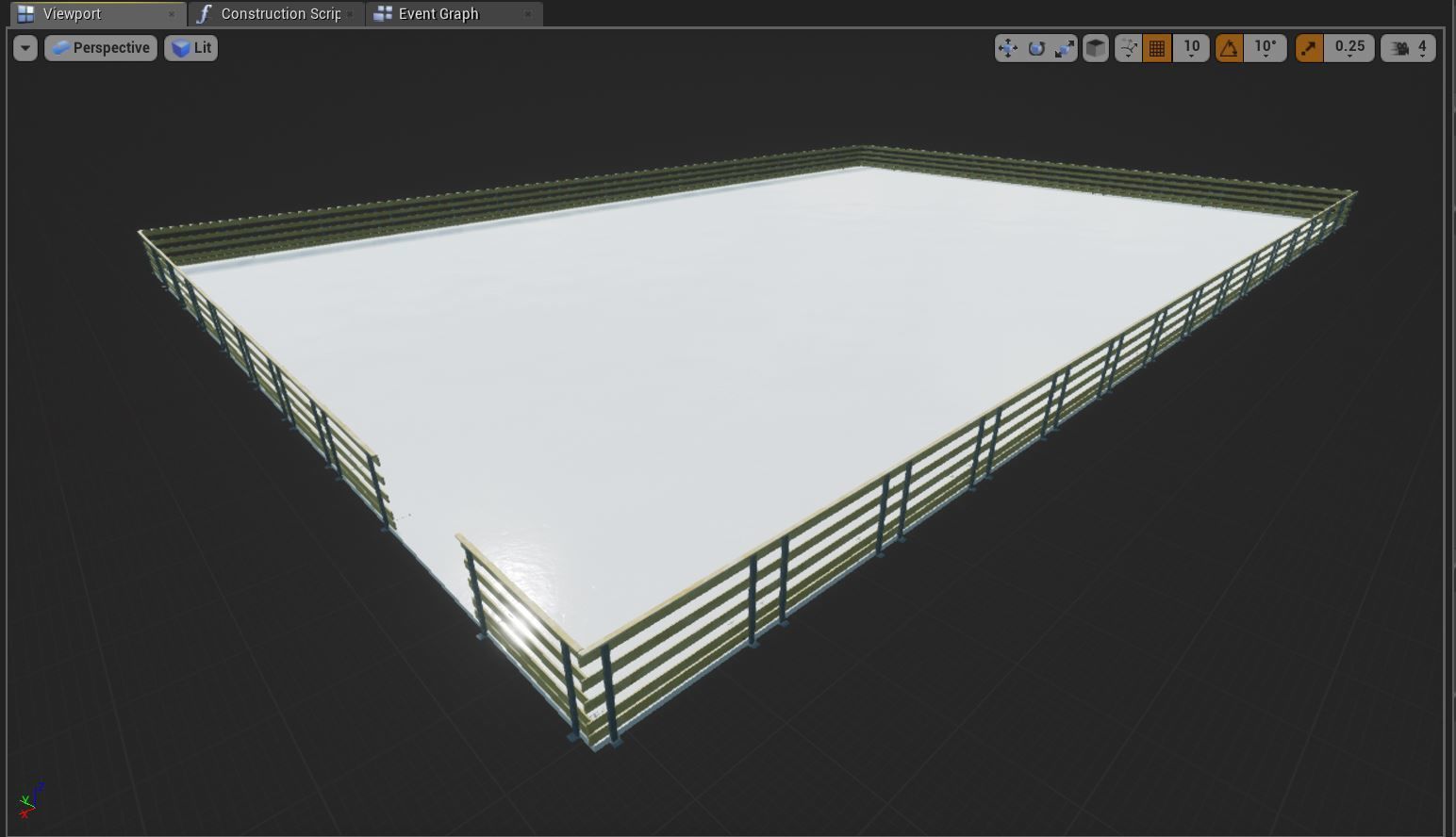 3D model Modular Ice Rink Fences VR / AR / low-poly | CGTrader