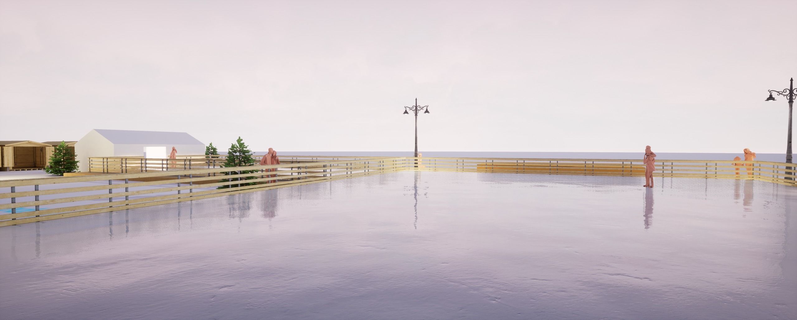 3D model Modular Ice Rink Fences VR / AR / low-poly | CGTrader