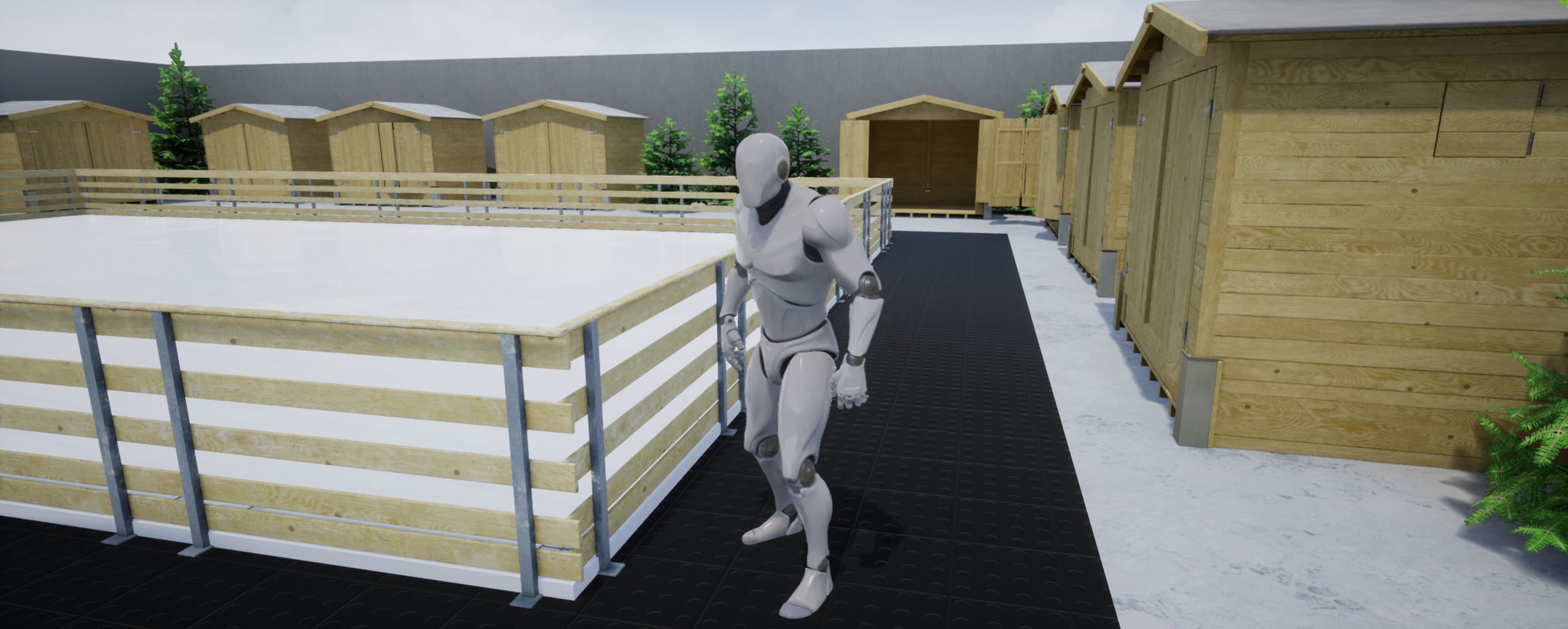 3D model Modular Ice Rink Fences VR / AR / low-poly | CGTrader