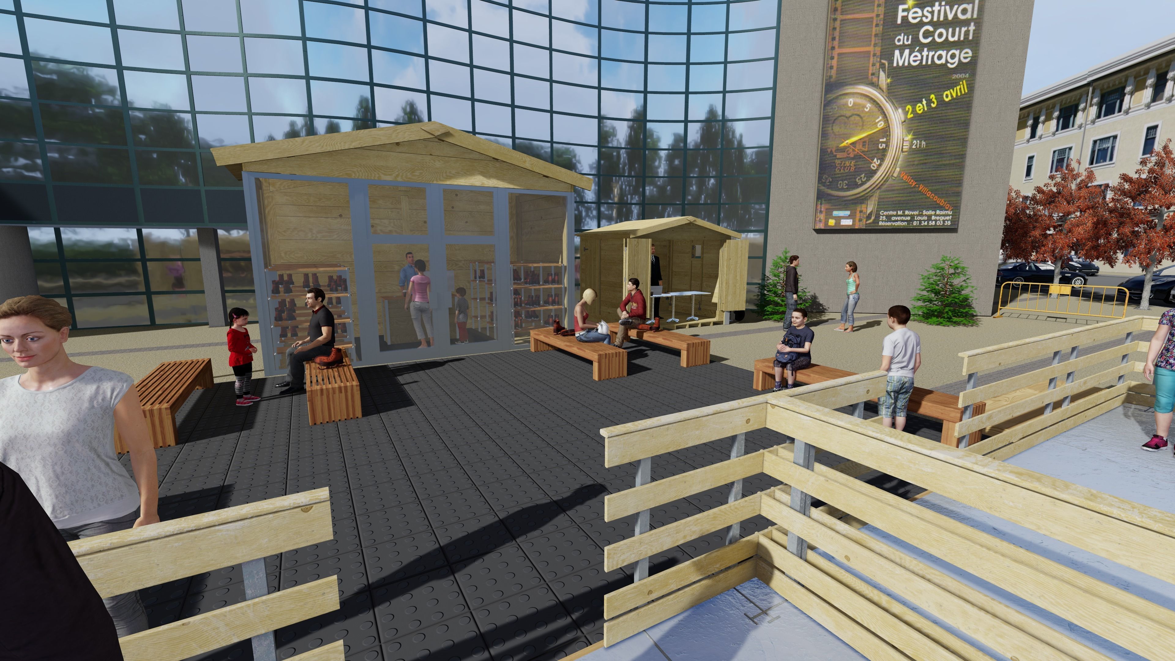 3D model Modular Ice Rink Fences VR / AR / low-poly | CGTrader