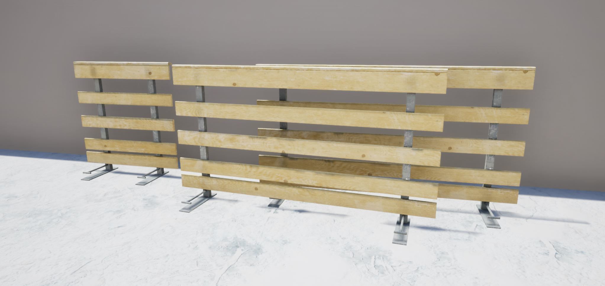 3D model Modular Ice Rink Fences VR / AR / low-poly | CGTrader