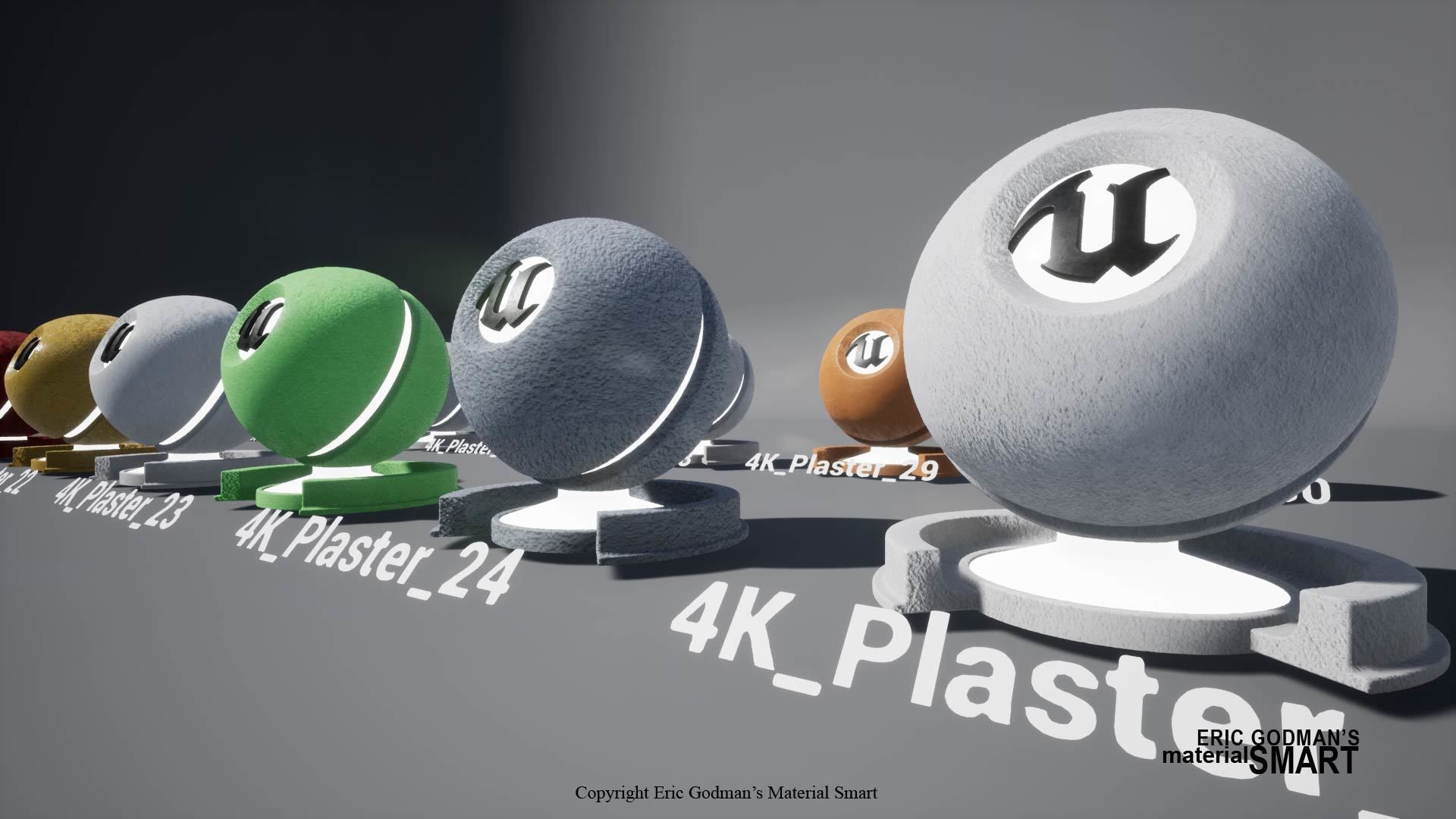 Plaster World Aligned Materials 3D model | CGTrader