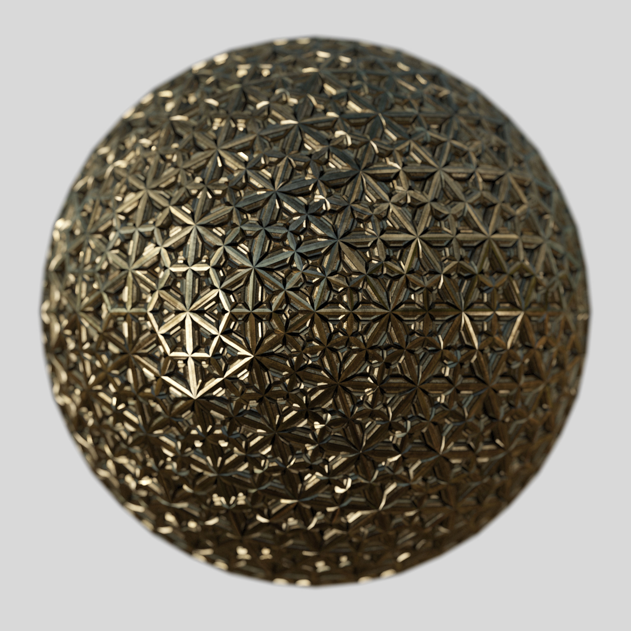 Gold sphere 3D model | CGTrader