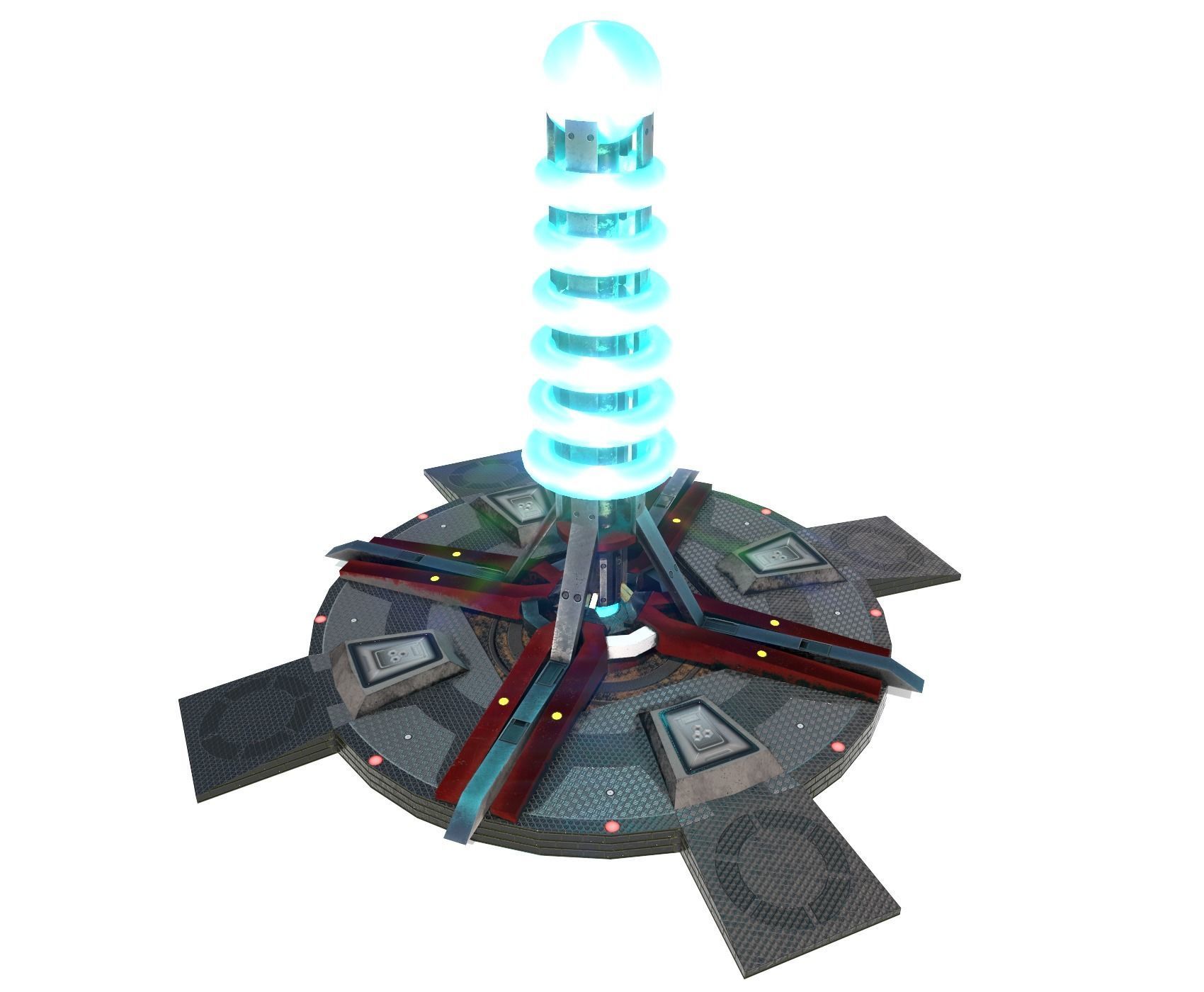 3D model tesla coil tower - Game Ready - VR AR VR / AR / low-poly ...