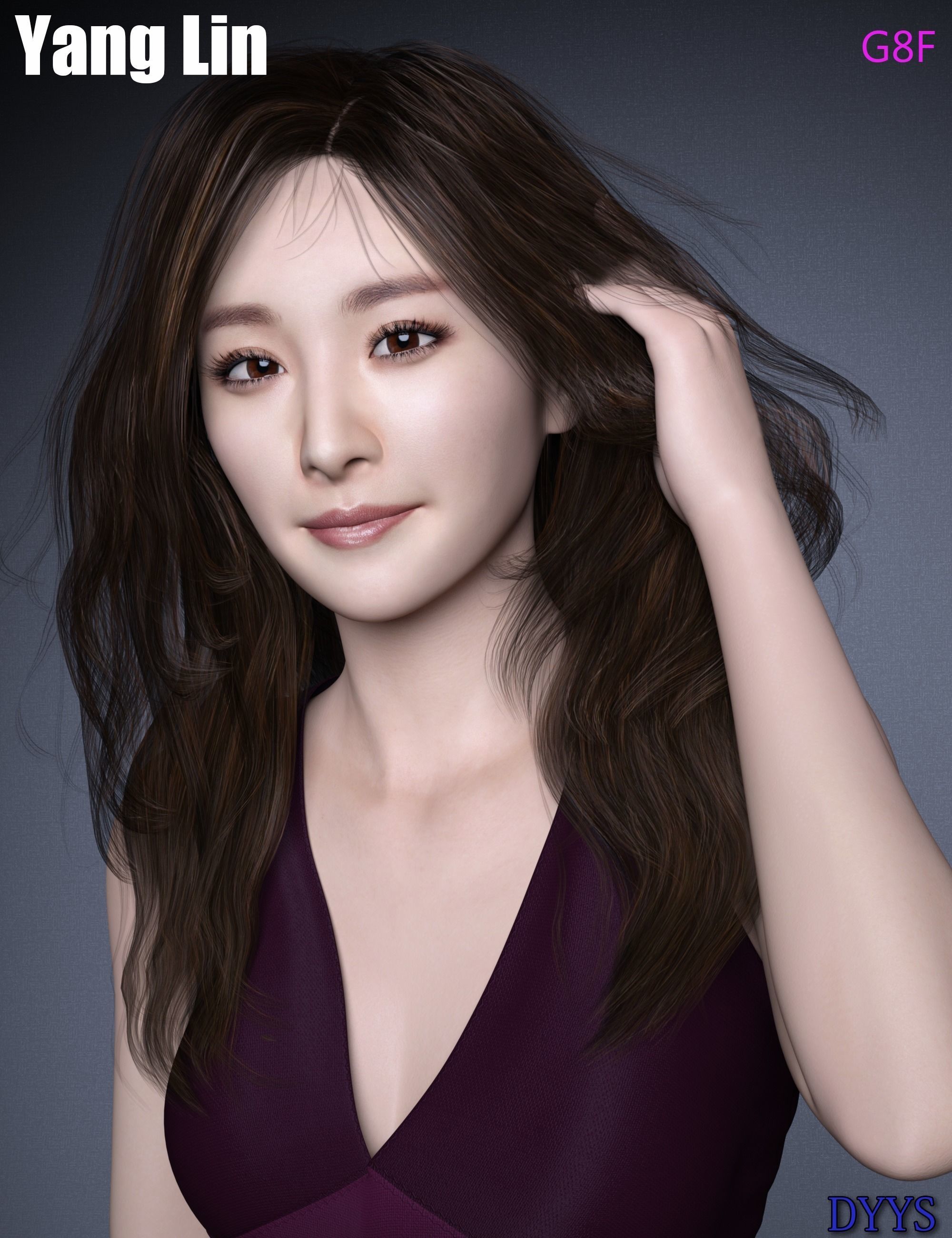 Yang Lin For G8F 3D model rigged | CGTrader