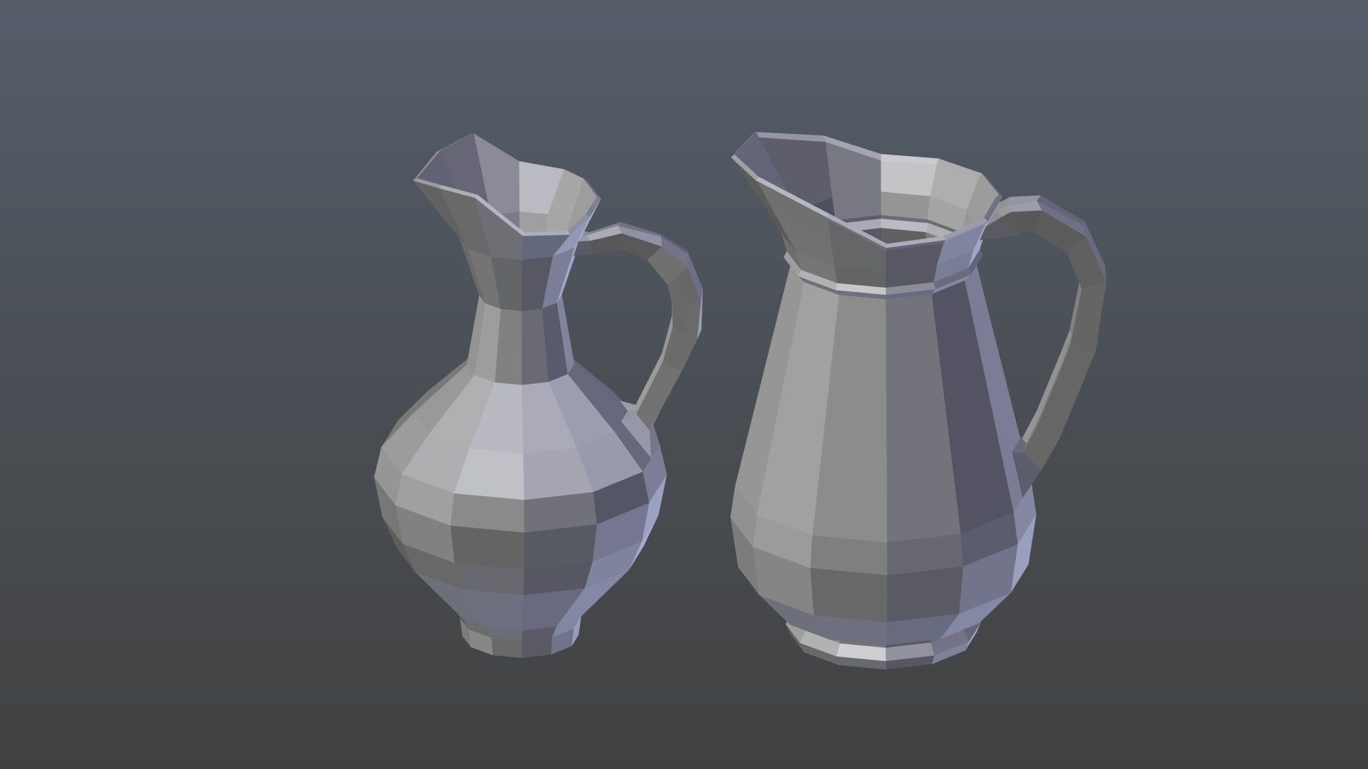3D model Low poly pitchers VR / AR / low-poly | CGTrader