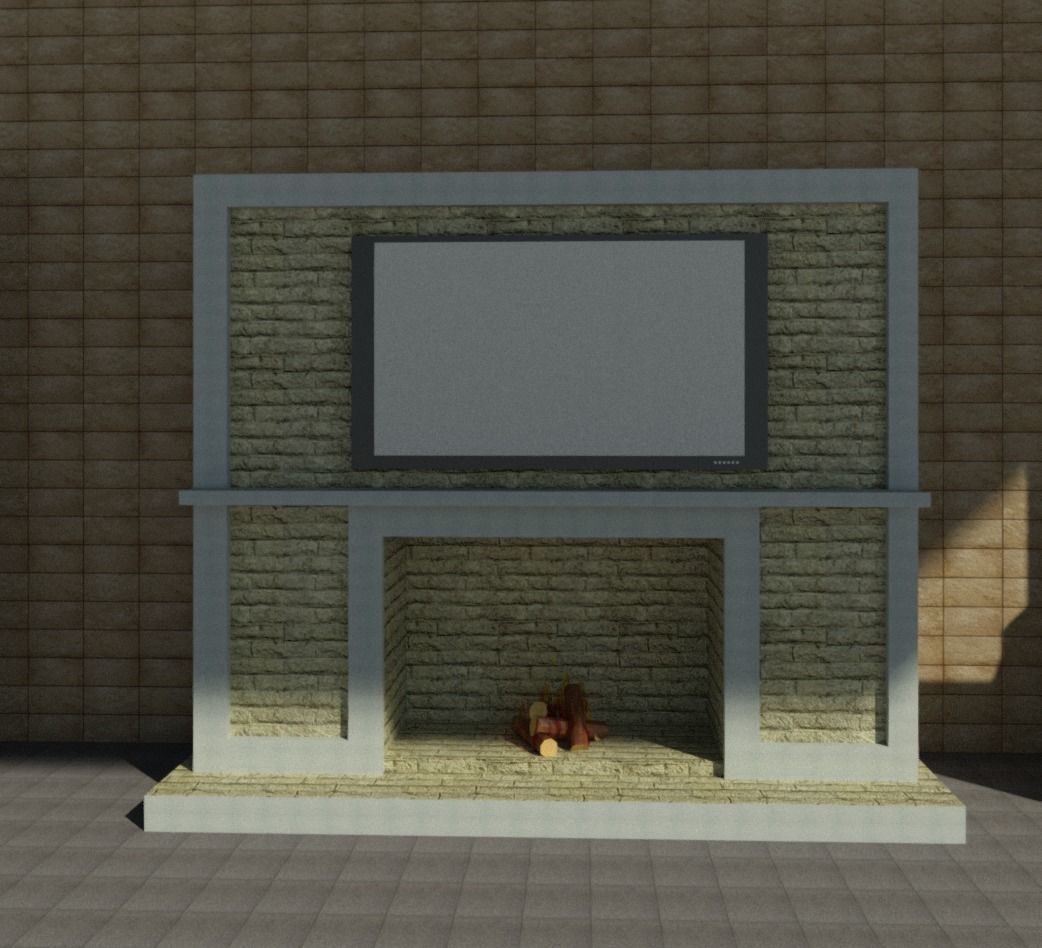 3D model Fire Place PACK VR / AR / low-poly | CGTrader