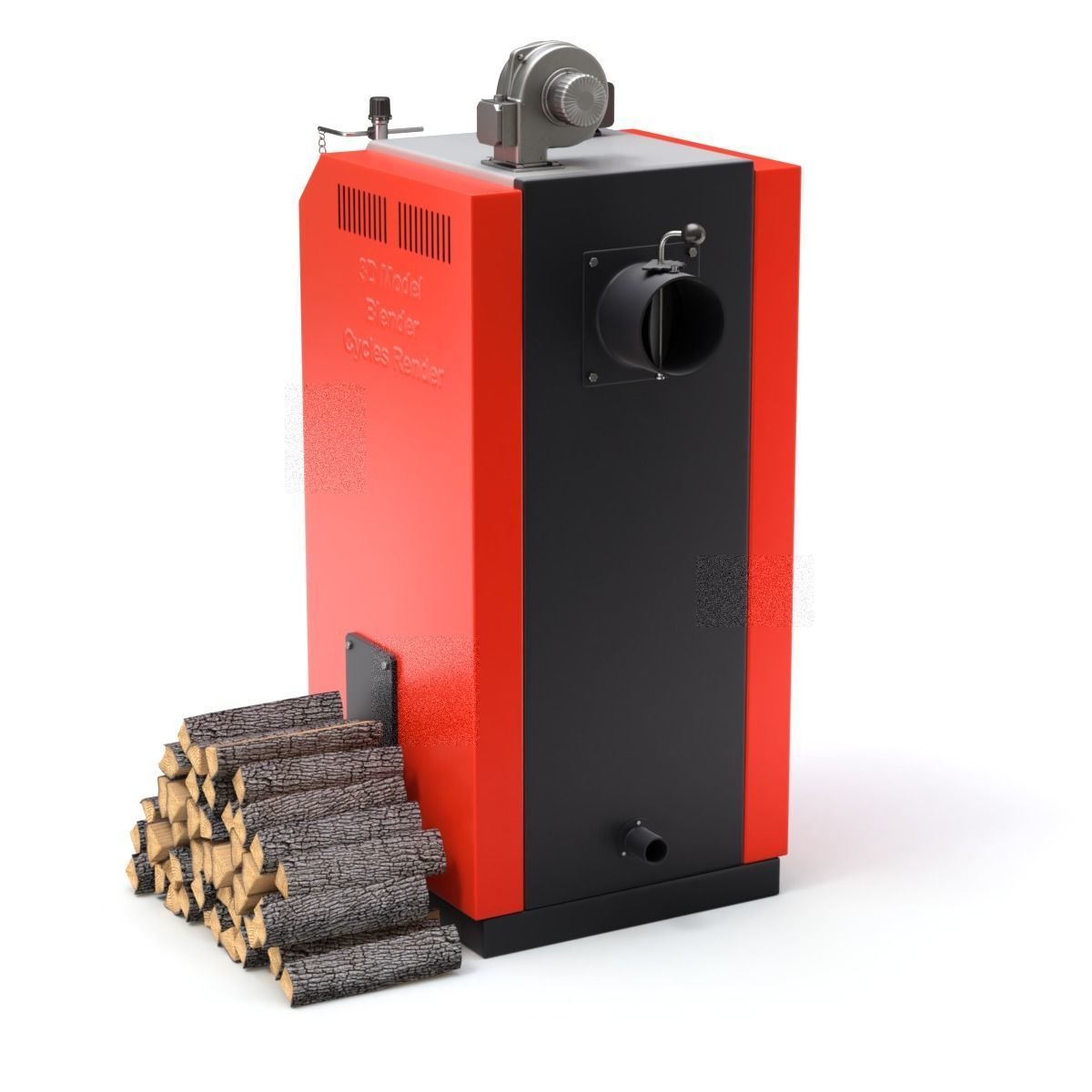 Solid Fuel Burning Boiler 3D model | CGTrader