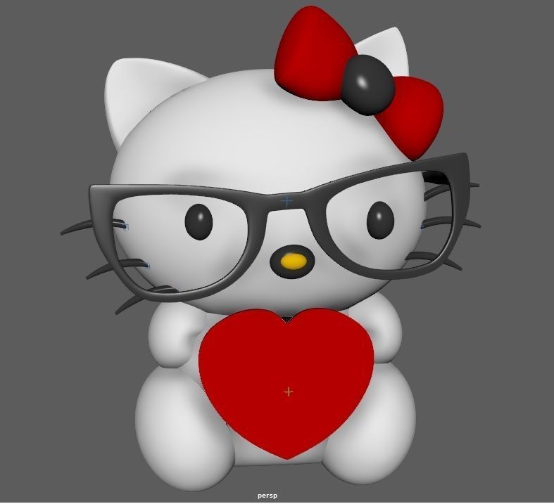 Hello Kitty HighPoly 3D model animated rigged | CGTrader