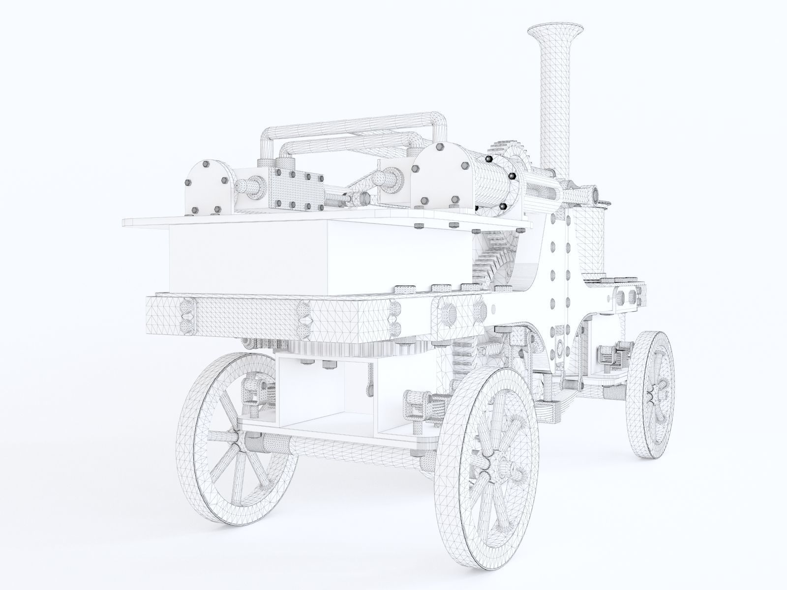 Patrick Stirling Steam Traction Engine 3D model | CGTrader