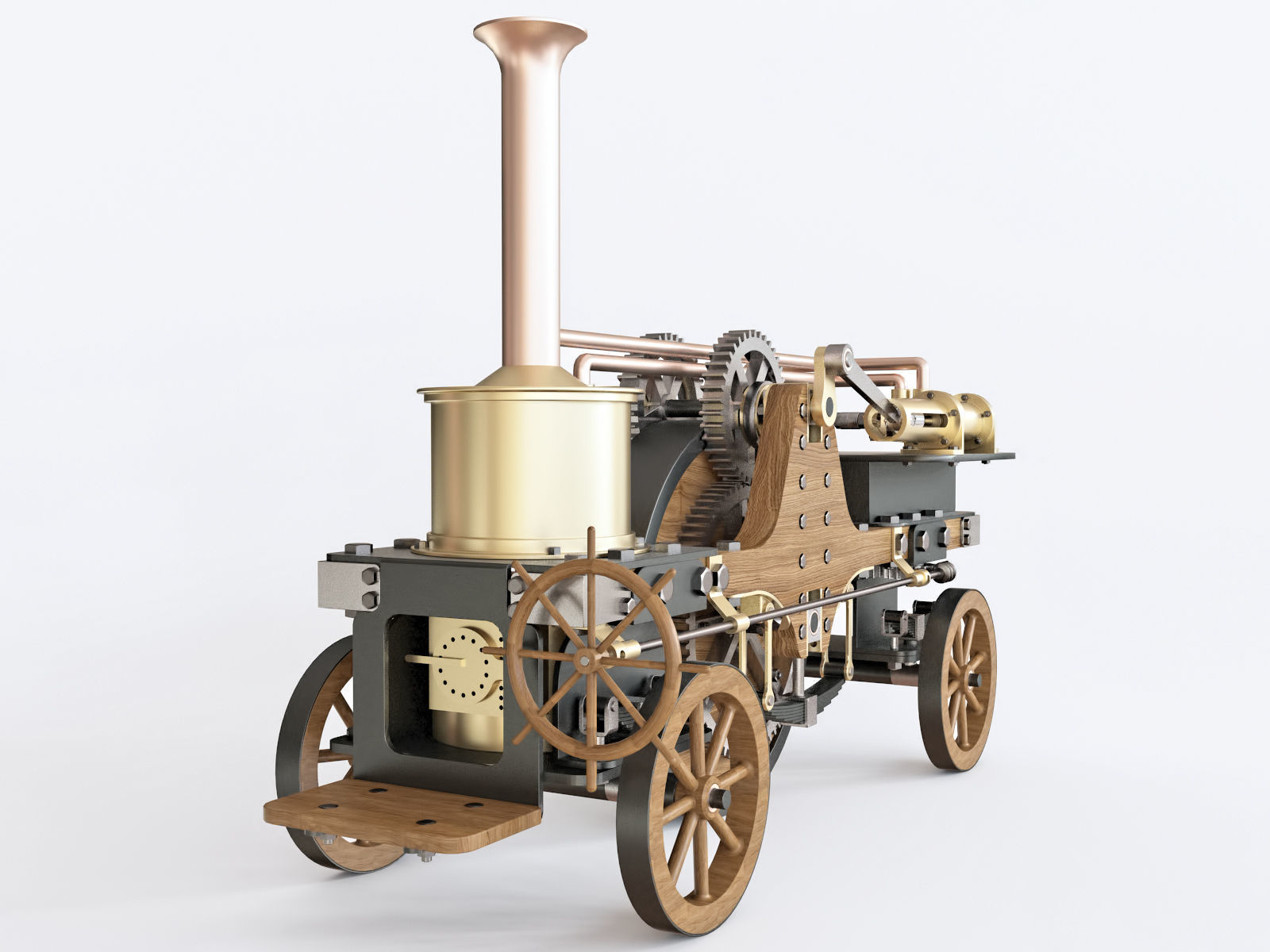 Patrick Stirling Steam Traction Engine 3D model | CGTrader