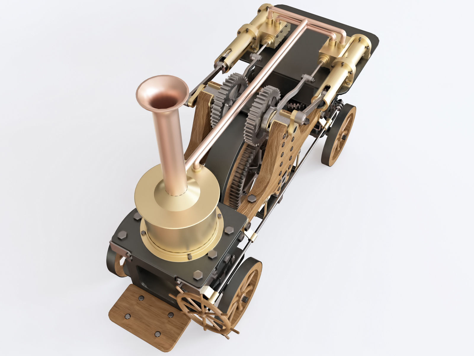 Patrick Stirling Steam Traction Engine 3D model | CGTrader