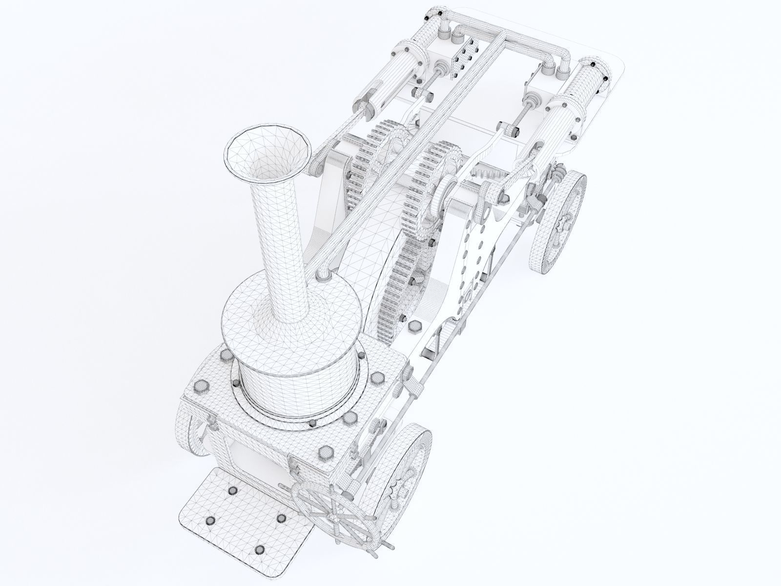 Patrick Stirling Steam Traction Engine 3D model | CGTrader