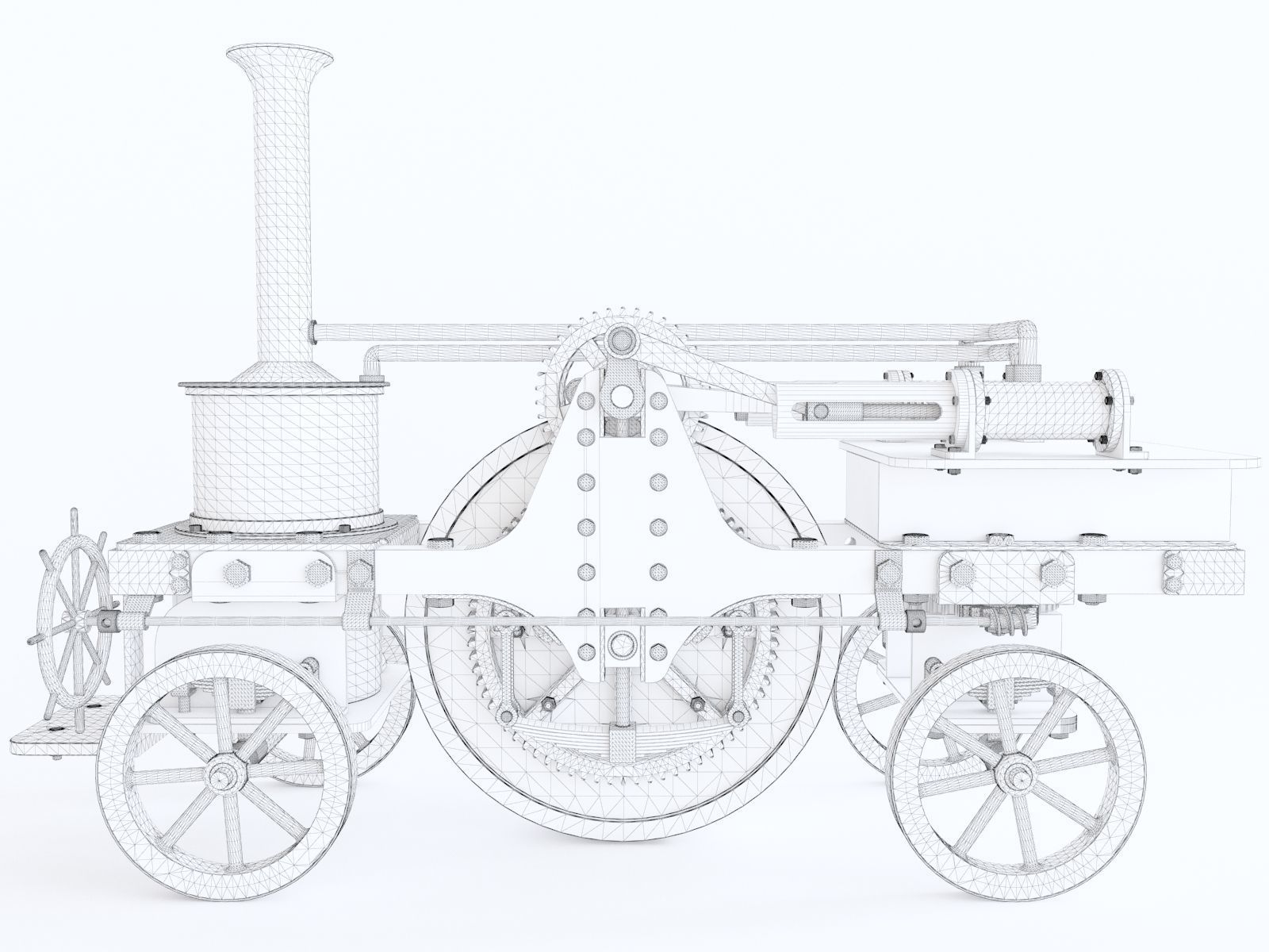 Patrick Stirling Steam Traction Engine 3D model | CGTrader