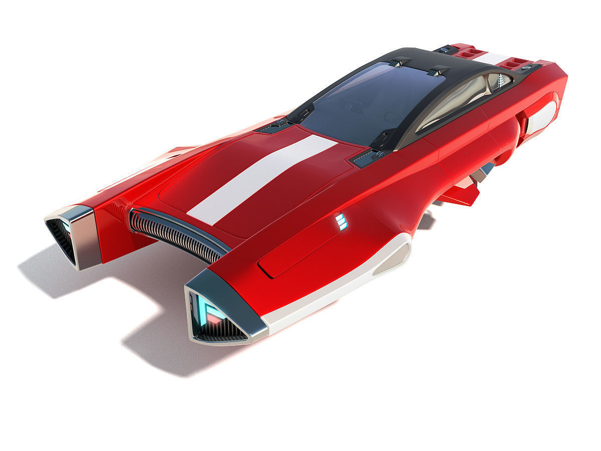 Flying racing car 3D model | CGTrader