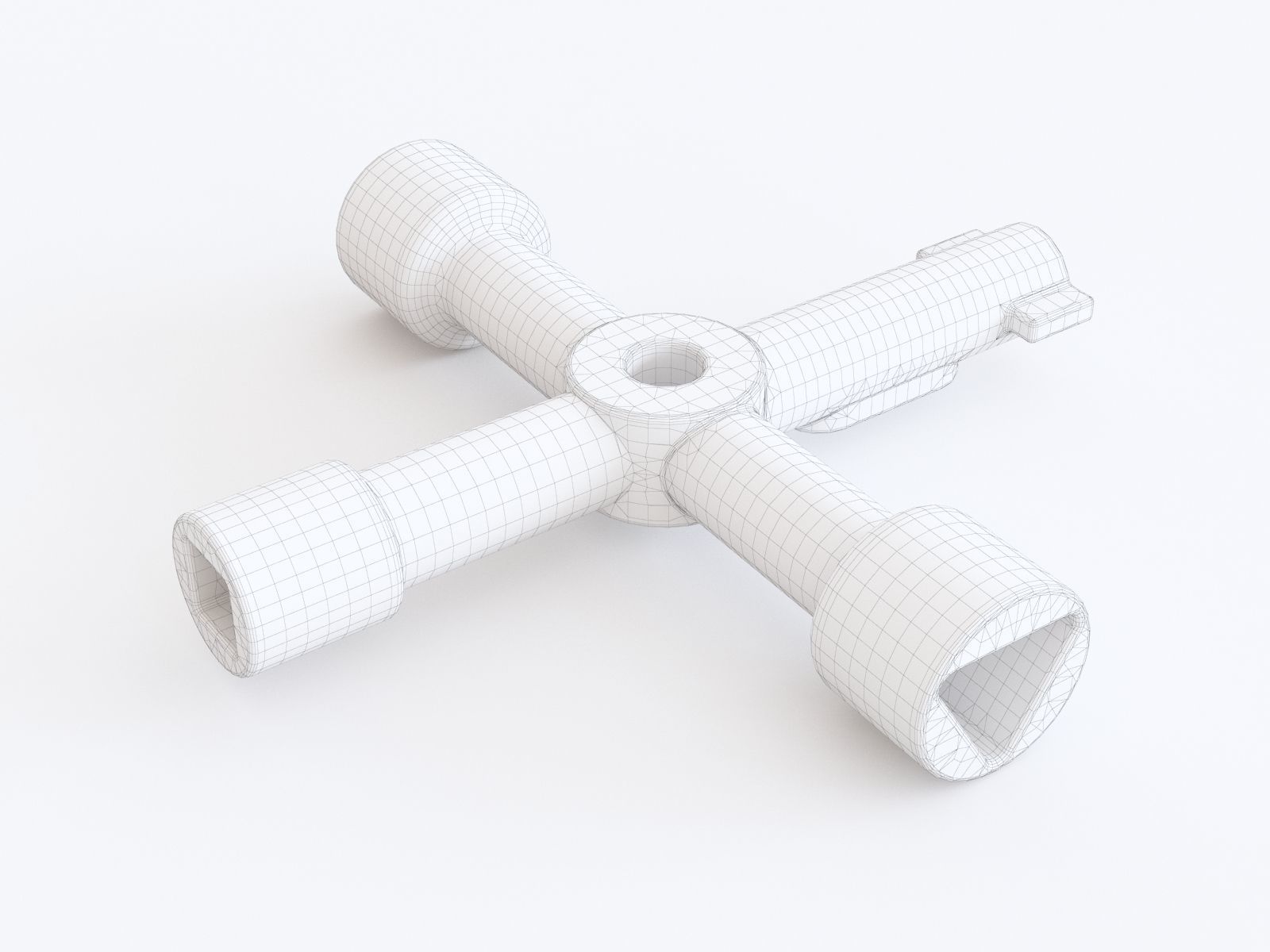 4 Way Household Utility Key 3D model | CGTrader
