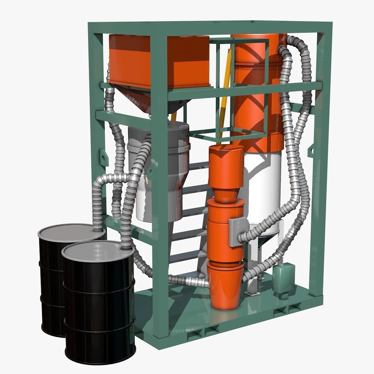 Sponge Blasting Industrial Equipment 3D model | CGTrader