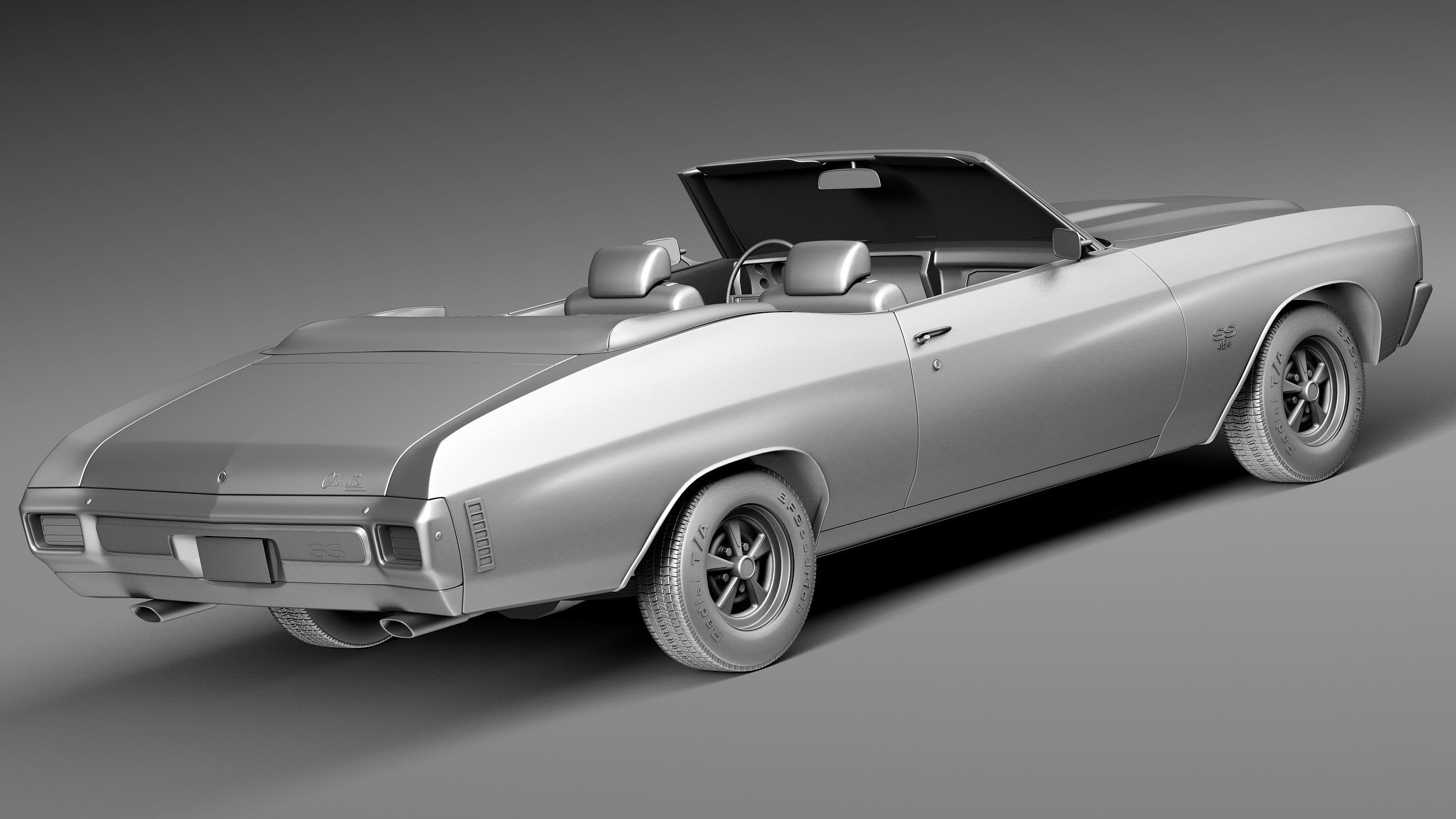 Chevrolet Chevelle SS Convertible 1970 3D model | CGTrader