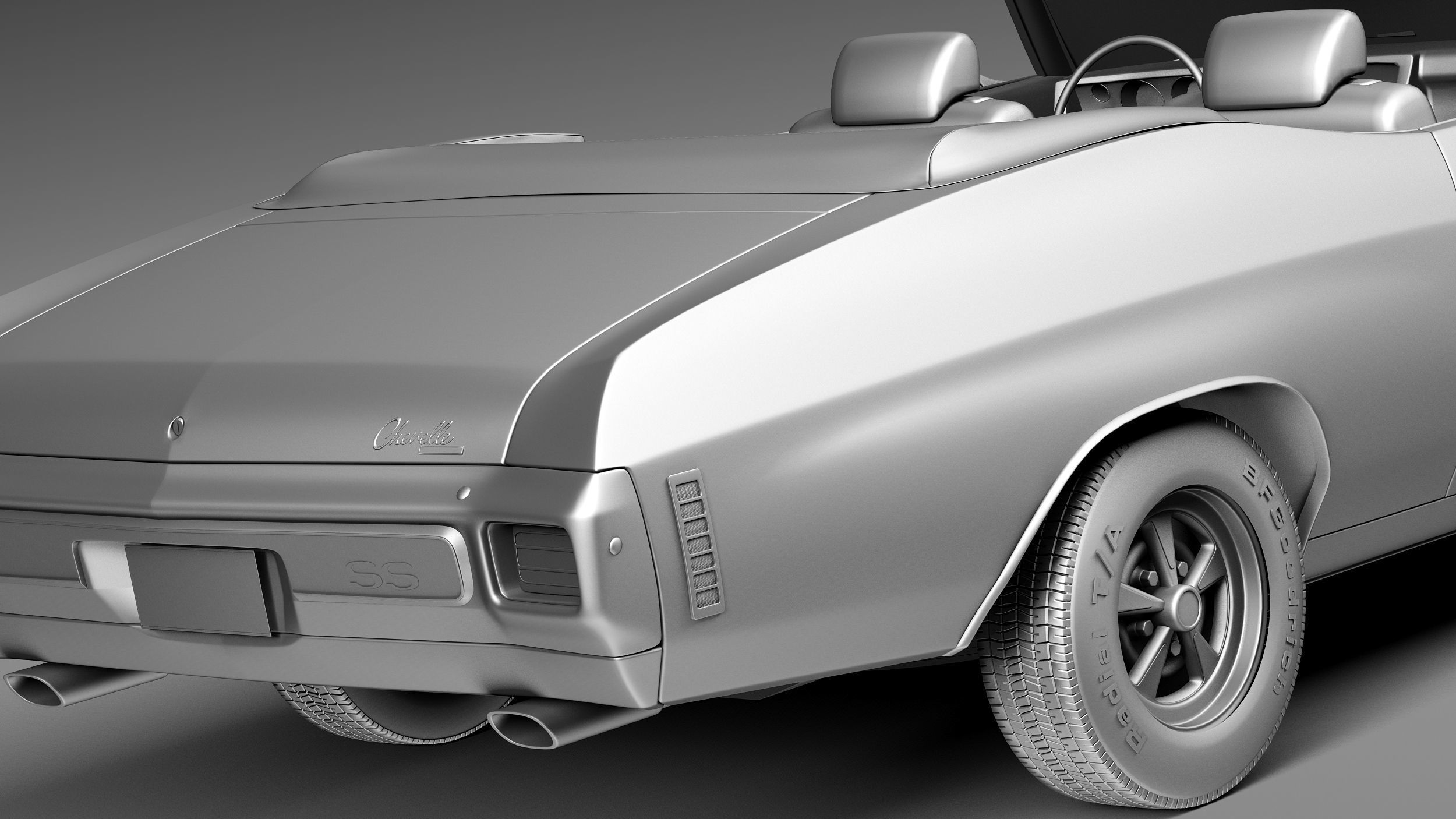 Chevrolet Chevelle SS Convertible 1970 3D model | CGTrader