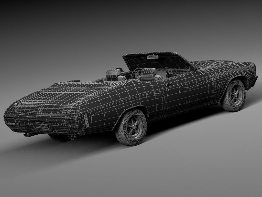 Chevrolet Chevelle SS Convertible 1970 3D model | CGTrader