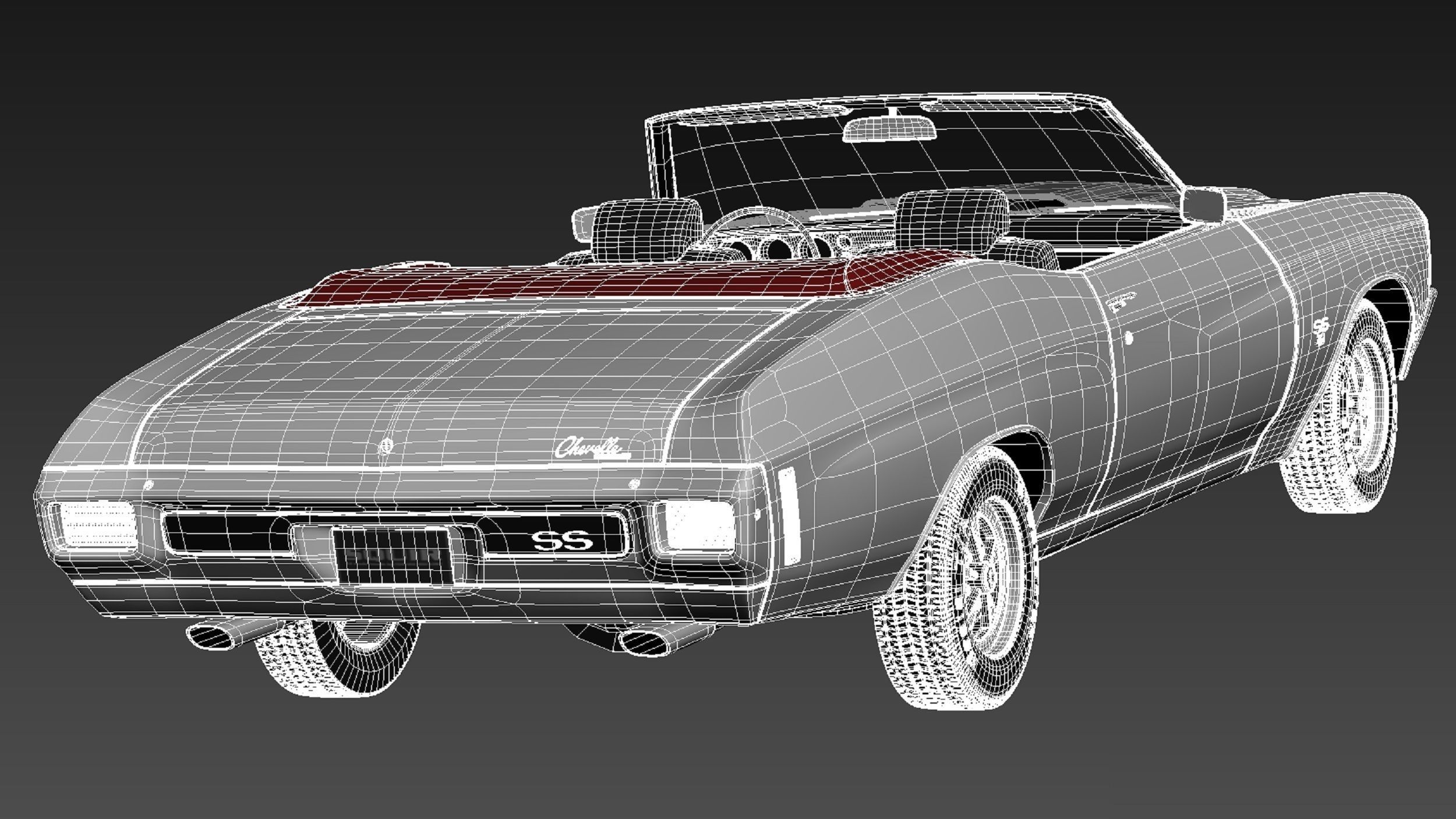 Chevrolet Chevelle SS Convertible 1970 3D model | CGTrader