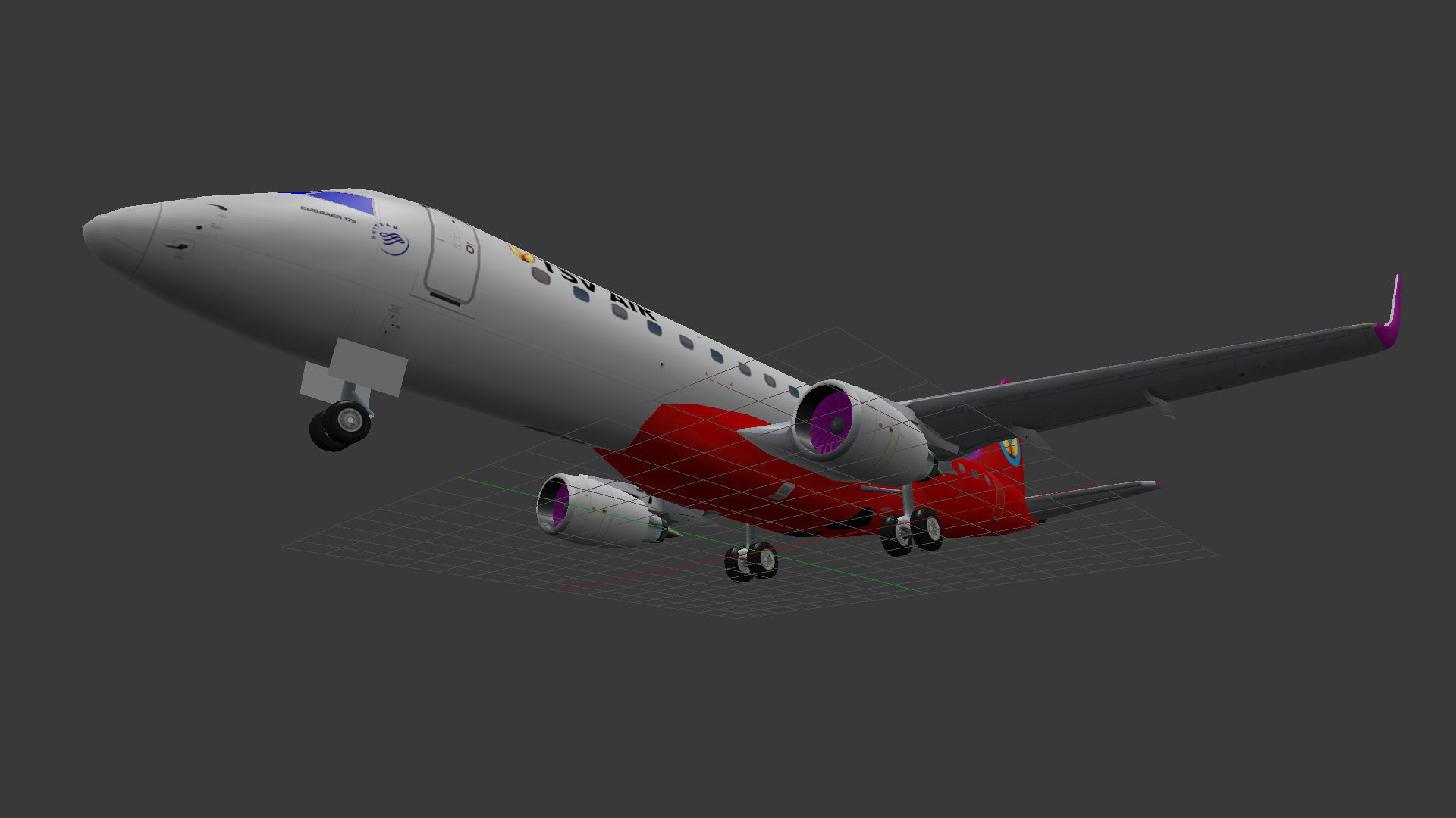 3D model Embraer ERJ-175 VR / AR / low-poly | CGTrader
