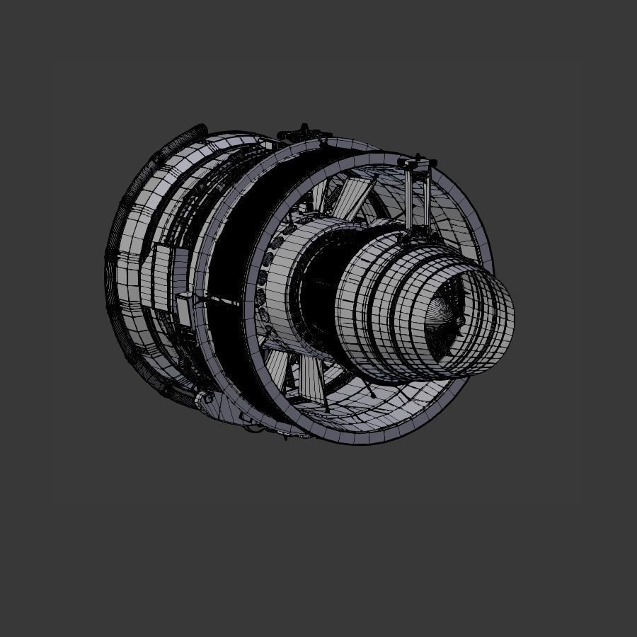 D-18T turbofan engine 3D model | CGTrader