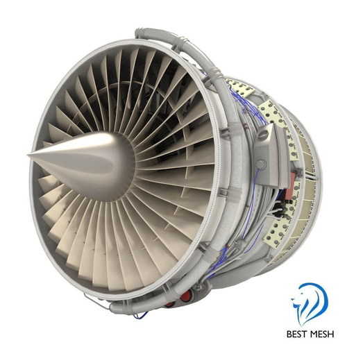 D-18T turbofan engine 3D Model OBJ FBX BLEND - CGTrader.com