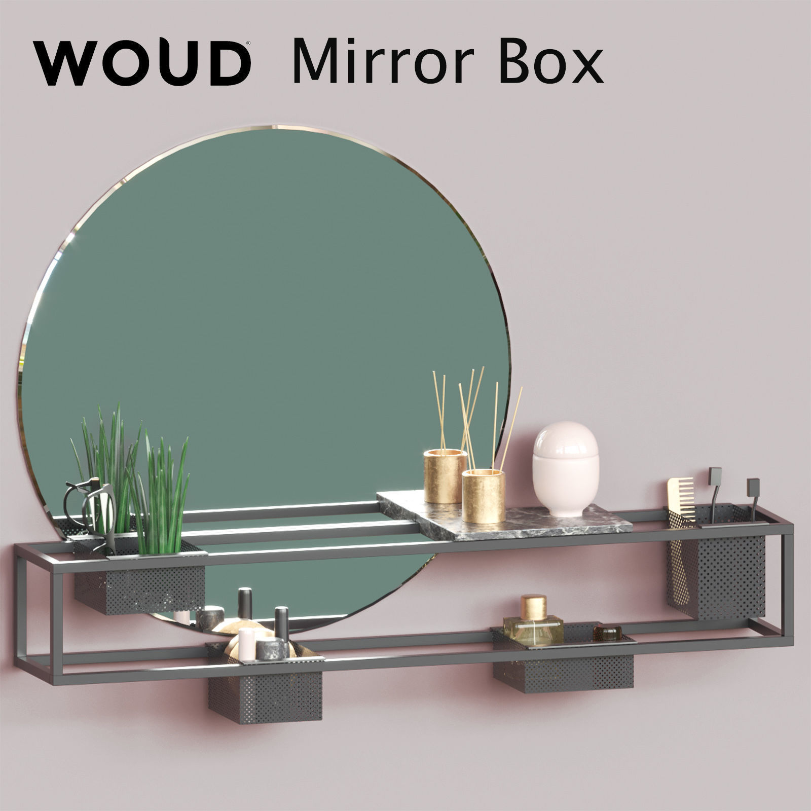 Mirror Mirror Box with decor 3D model | CGTrader