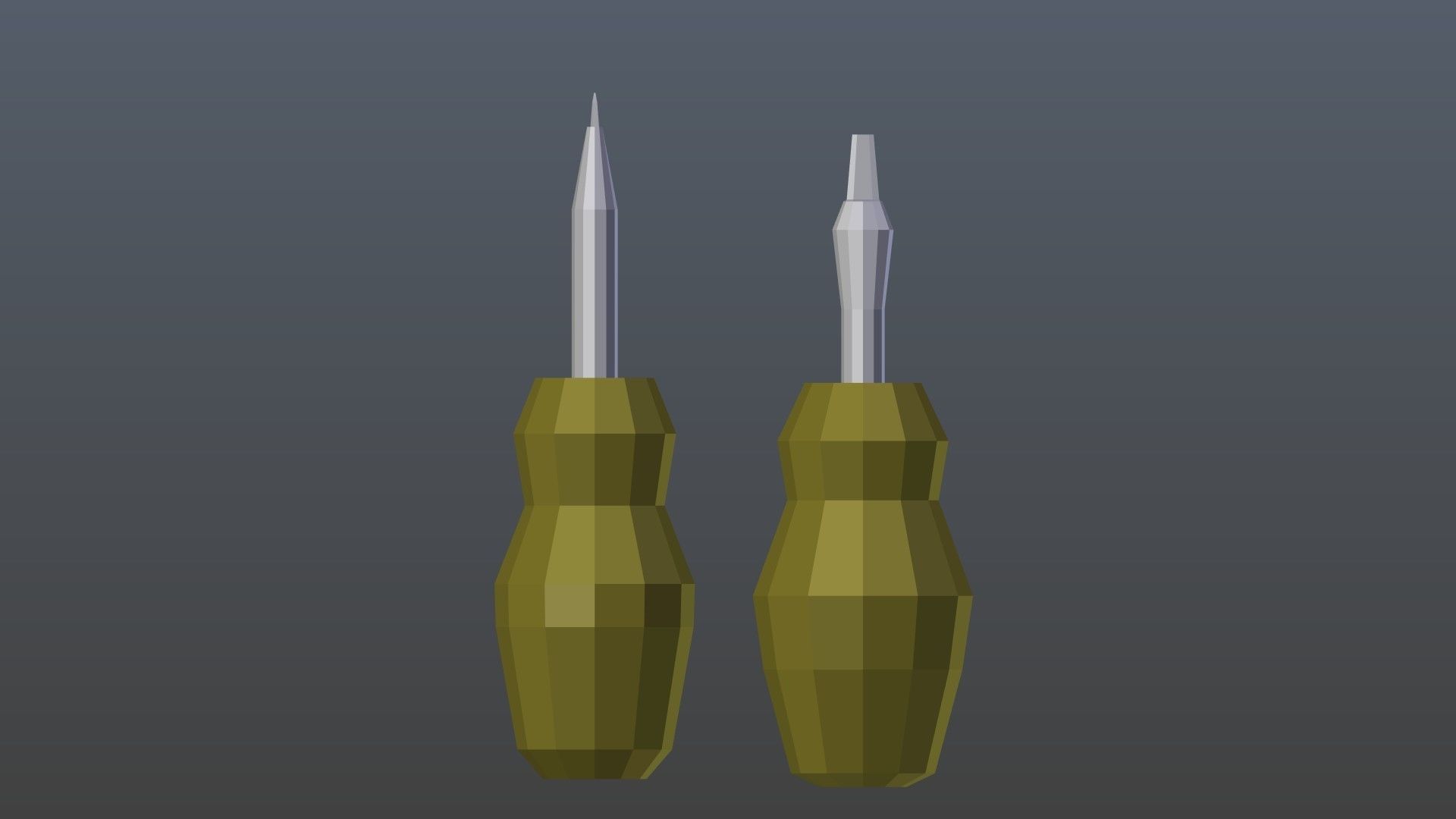 3D model Low poly screwdrivers VR / AR / low-poly | CGTrader