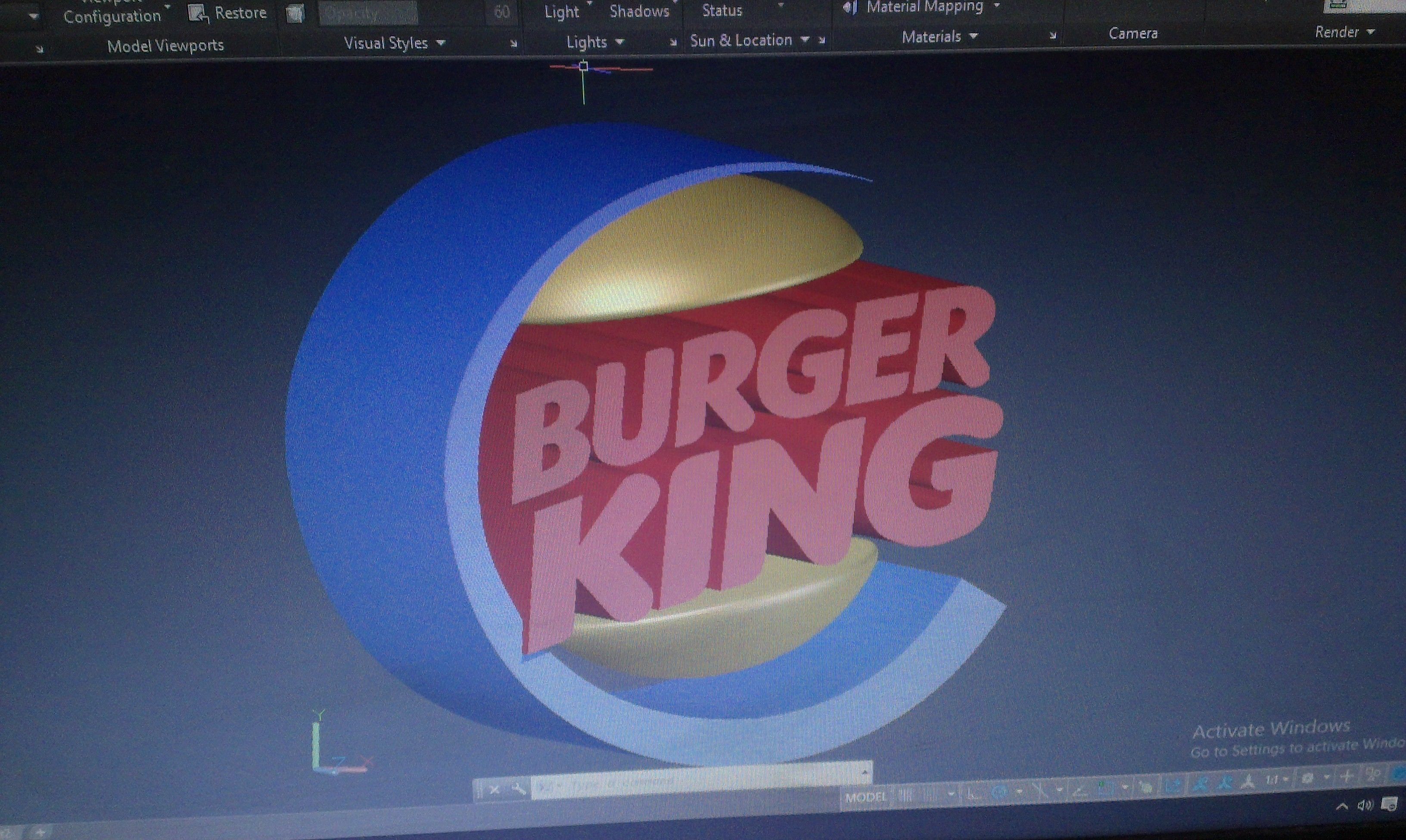 Burger King Logo free 3D model | CGTrader