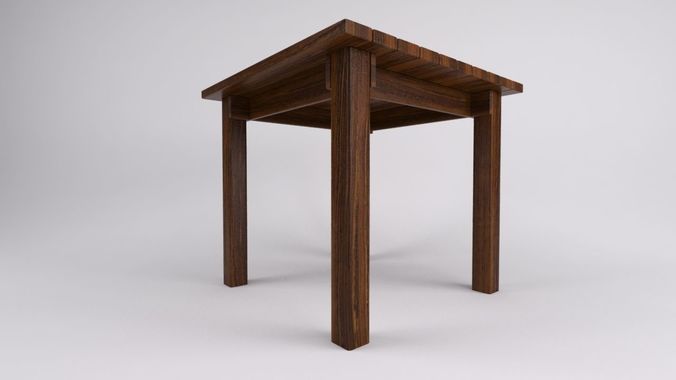 Rustic Kitchen Table 3D model | CGTrader