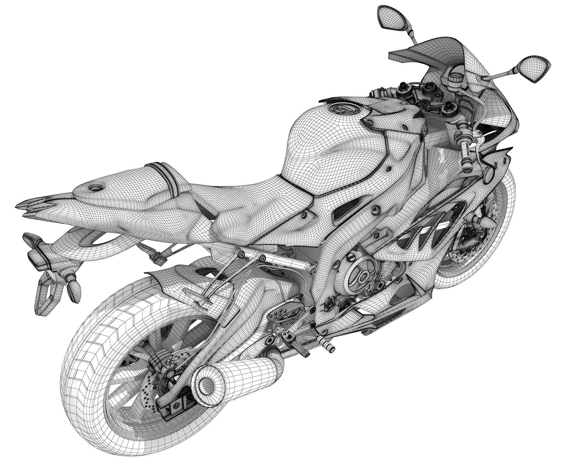 Generic Sport Bike 3D model | CGTrader