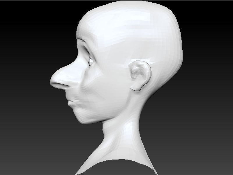 Thin Man Cartoon Head 3D model | CGTrader