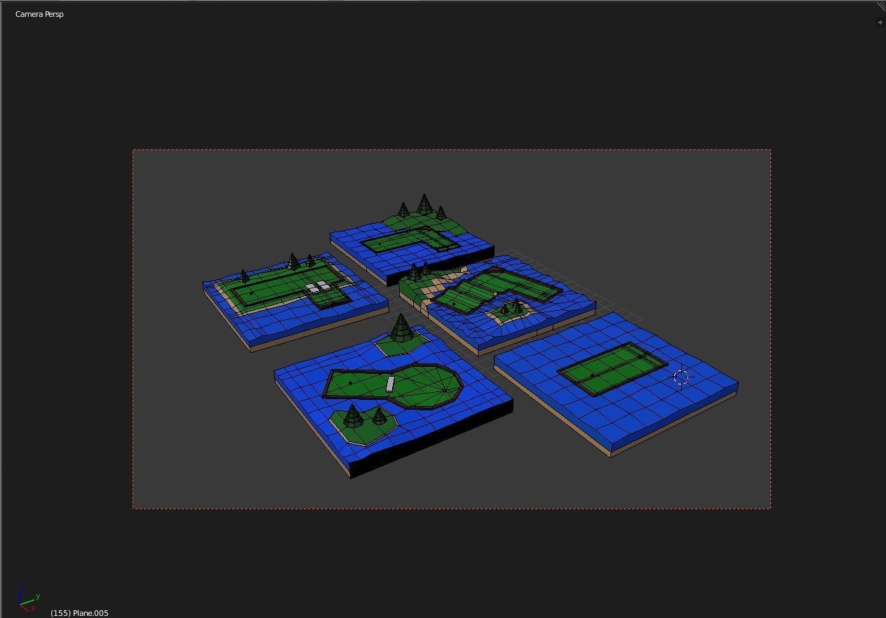 3D model mini golf VR / AR / low-poly | CGTrader