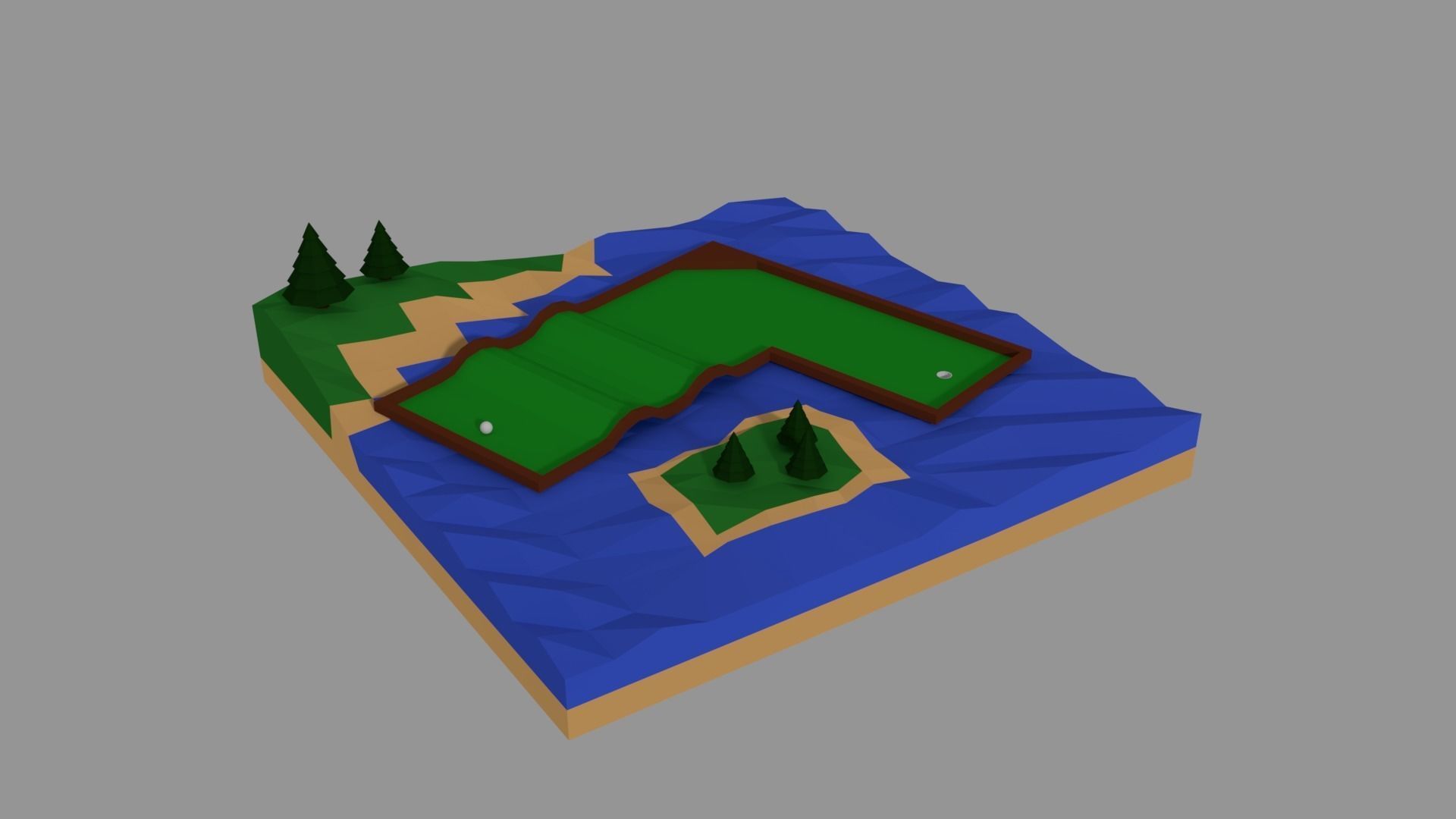 3D model mini golf VR / AR / low-poly | CGTrader