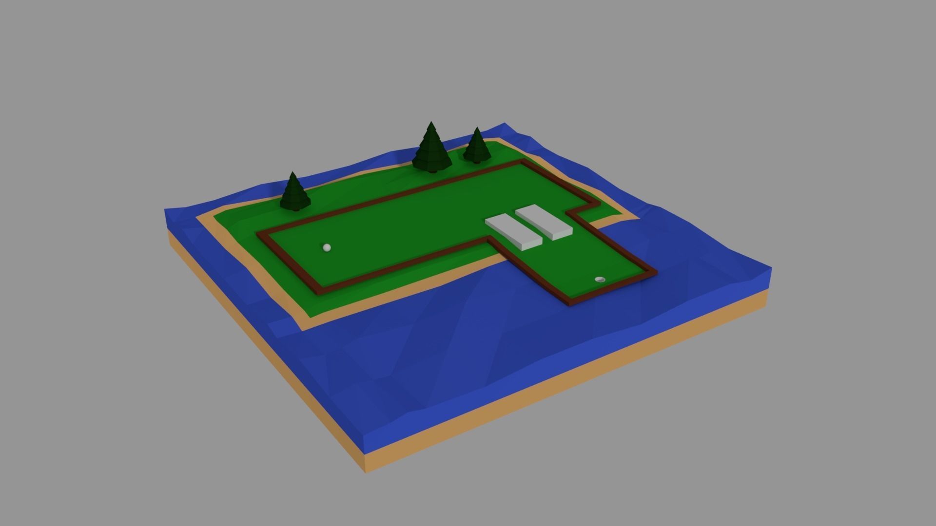 3D model mini golf VR / AR / low-poly | CGTrader