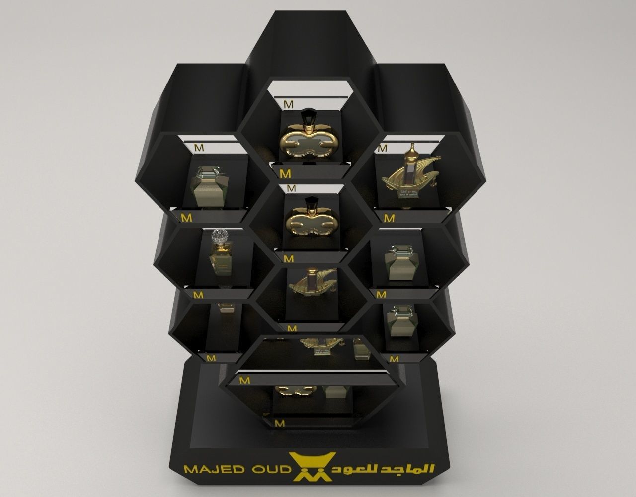 display stand 3 all perfume model are included 3D model | CGTrader