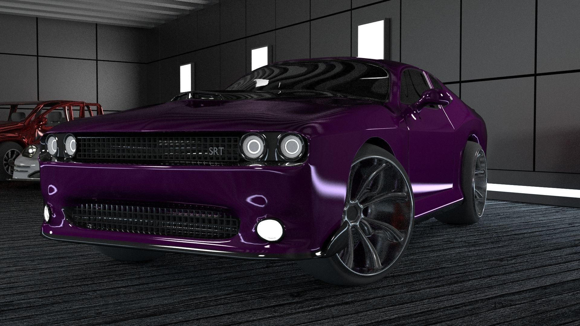 3D model dodge challenger hellcat VR / AR / low-poly | CGTrader