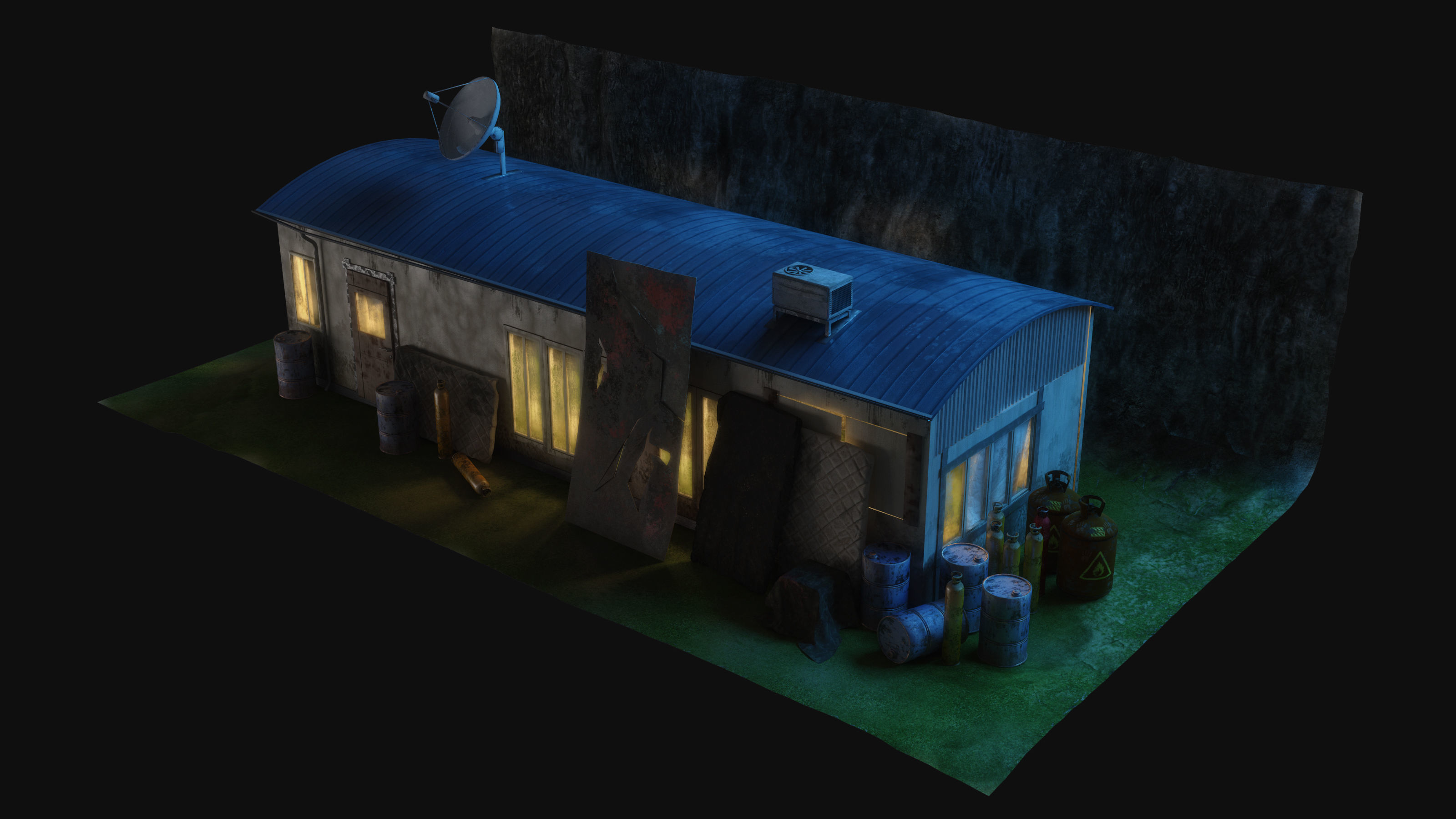 Wooden Barracks free VR / AR / low-poly 3D model | CGTrader