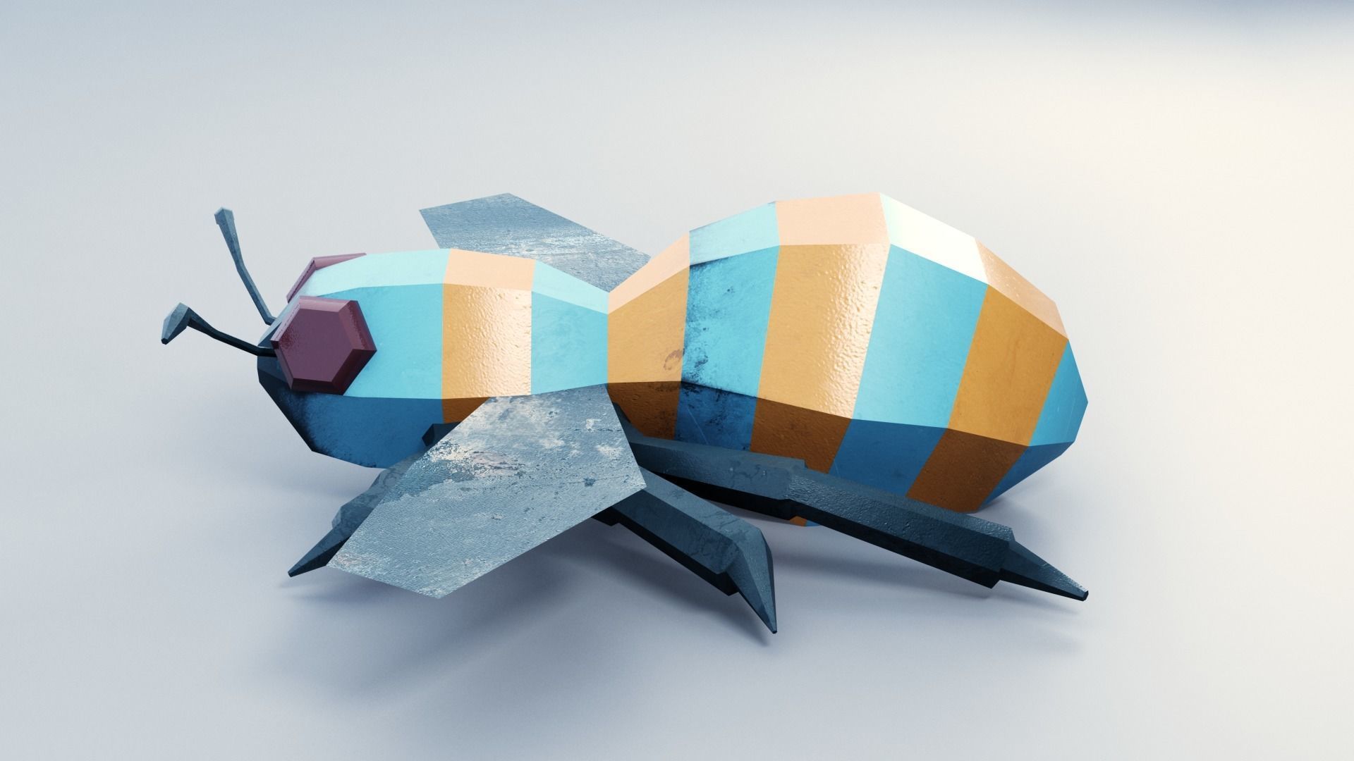 3D model Abstract LowPoly PBR Bee VR / AR / low-poly | CGTrader