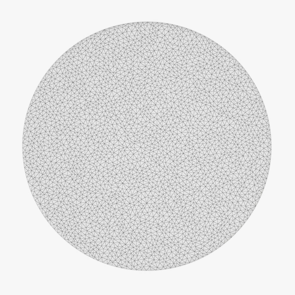 Blue round rug 3D model | CGTrader