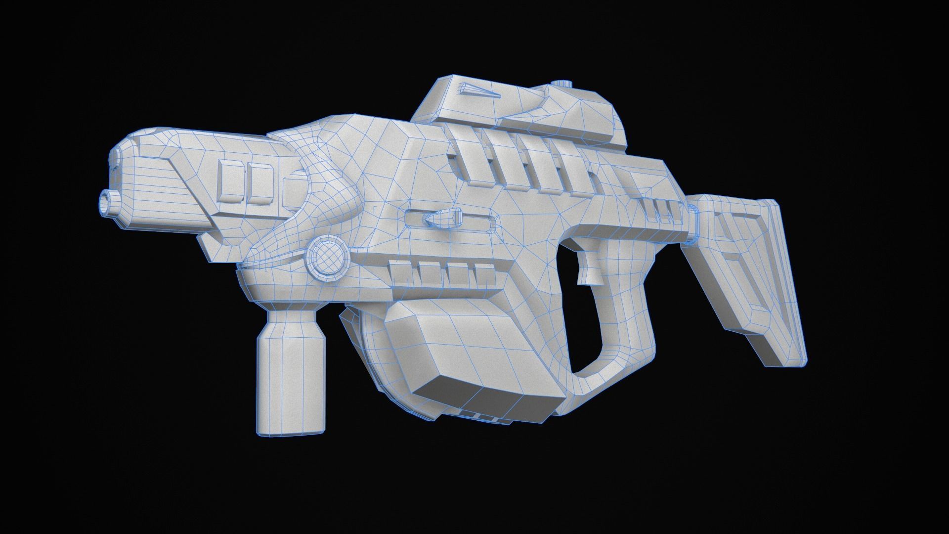 3D model Sci fi Kinetic rifle VR / AR / low-poly | CGTrader